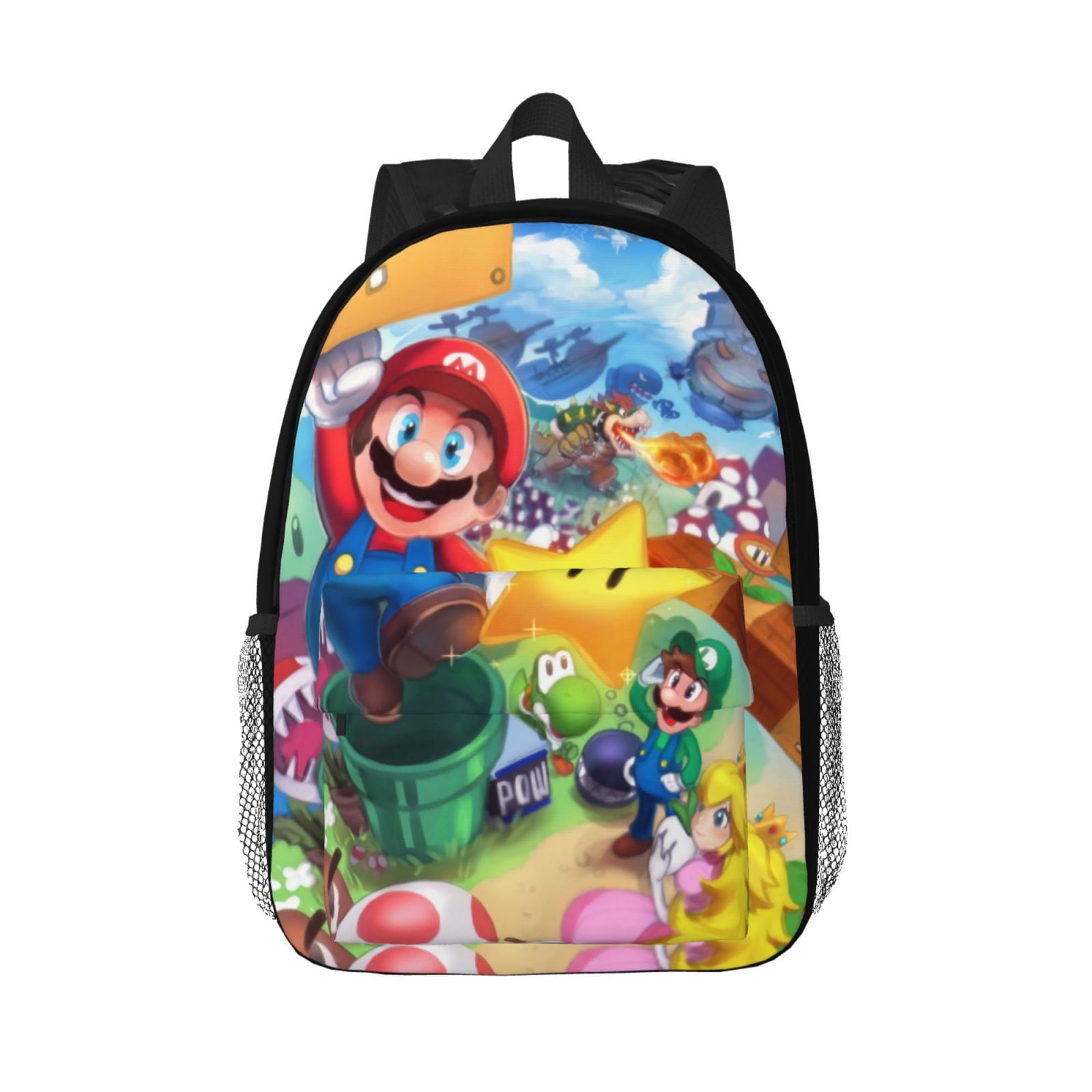 Super Mario Group Portrait Backpacks with Side Pockets-Durable ...