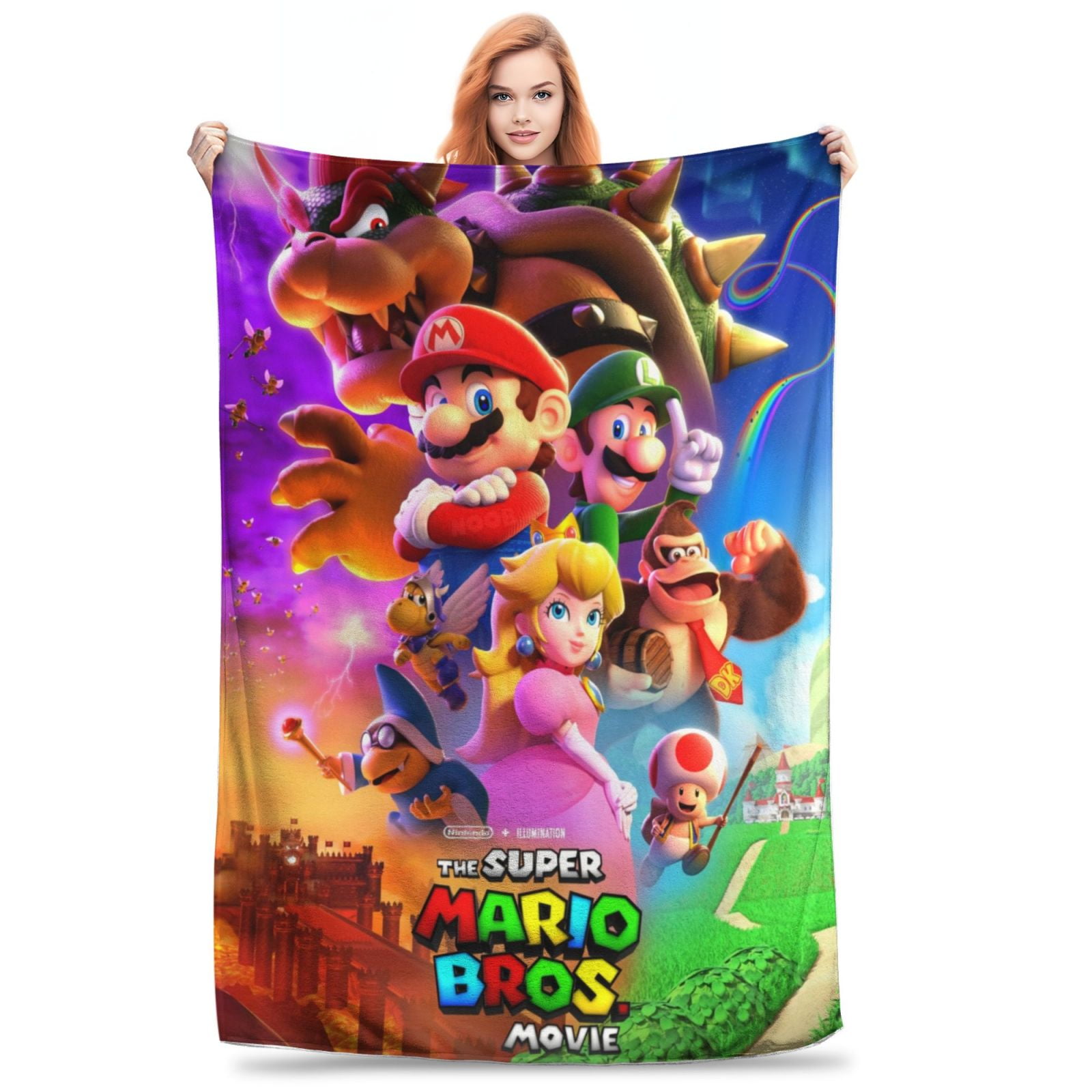 Super Mario Group Portrait Blanket Super Soft Throw Blanket Lightweight ...
