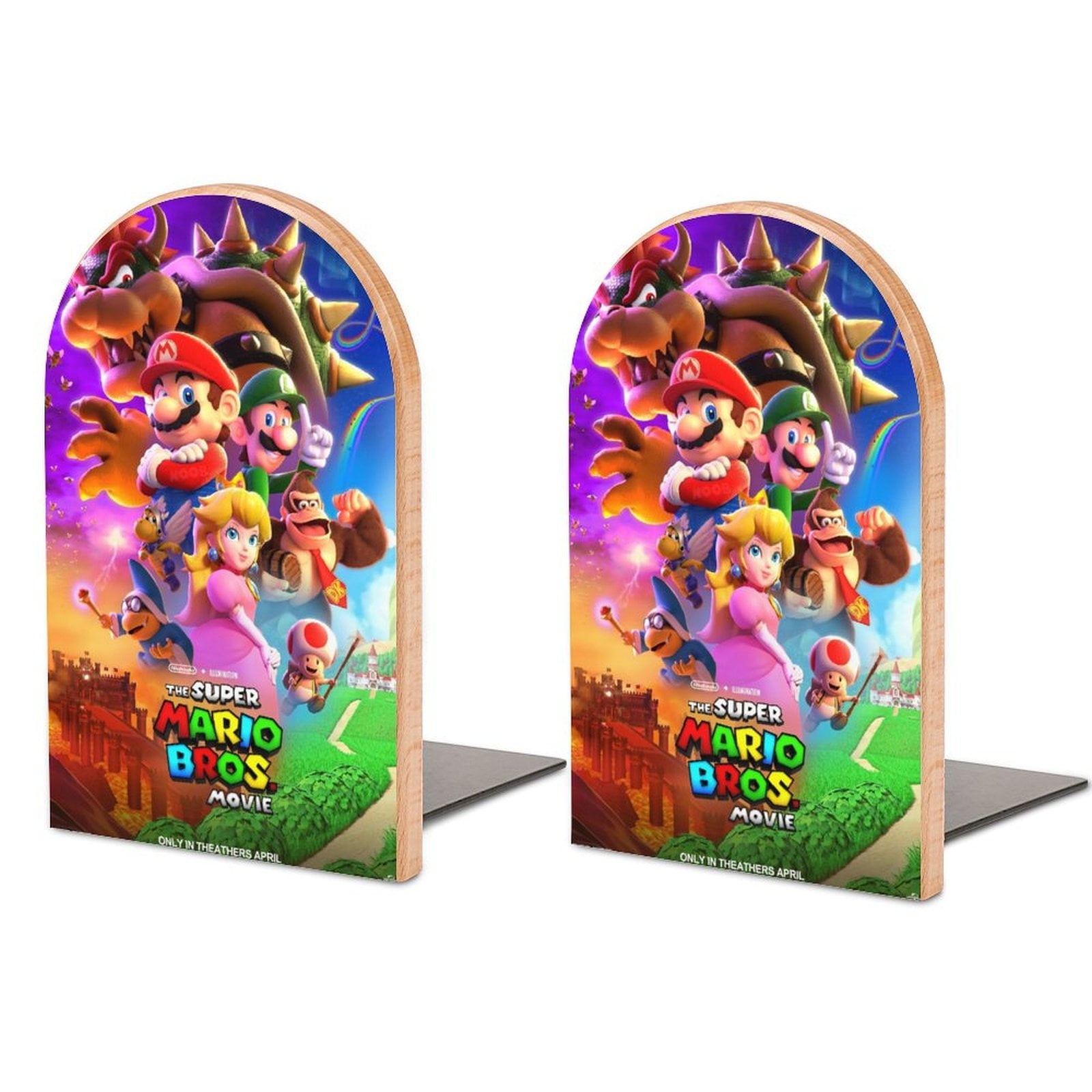 Super Mario Group Portrait Book Ends,BookEnds Supports for Bookrack ...