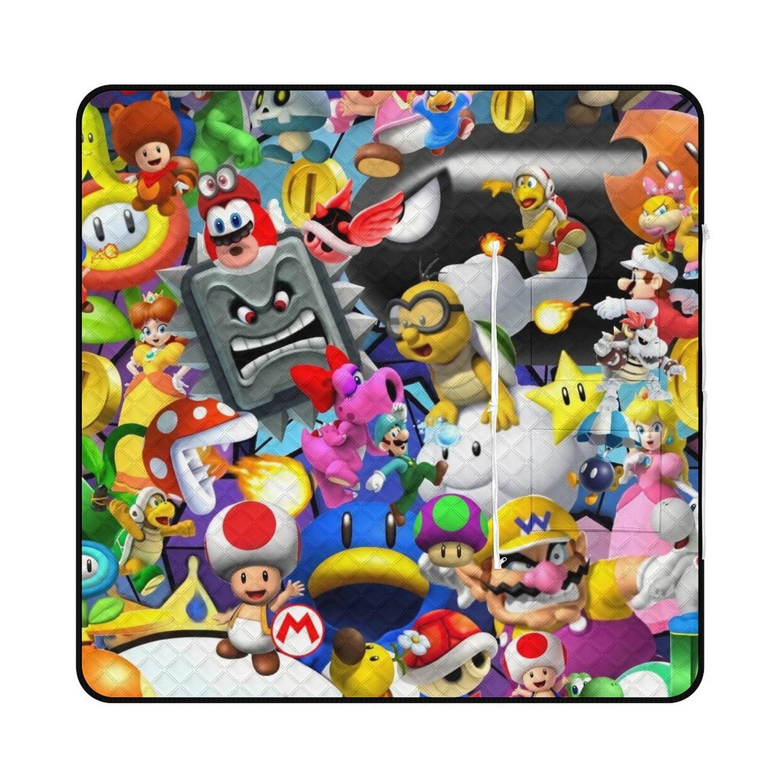 Super Mario Group Portrait Extra Large Picnic Outdoor Blanket,59 x 59 ...