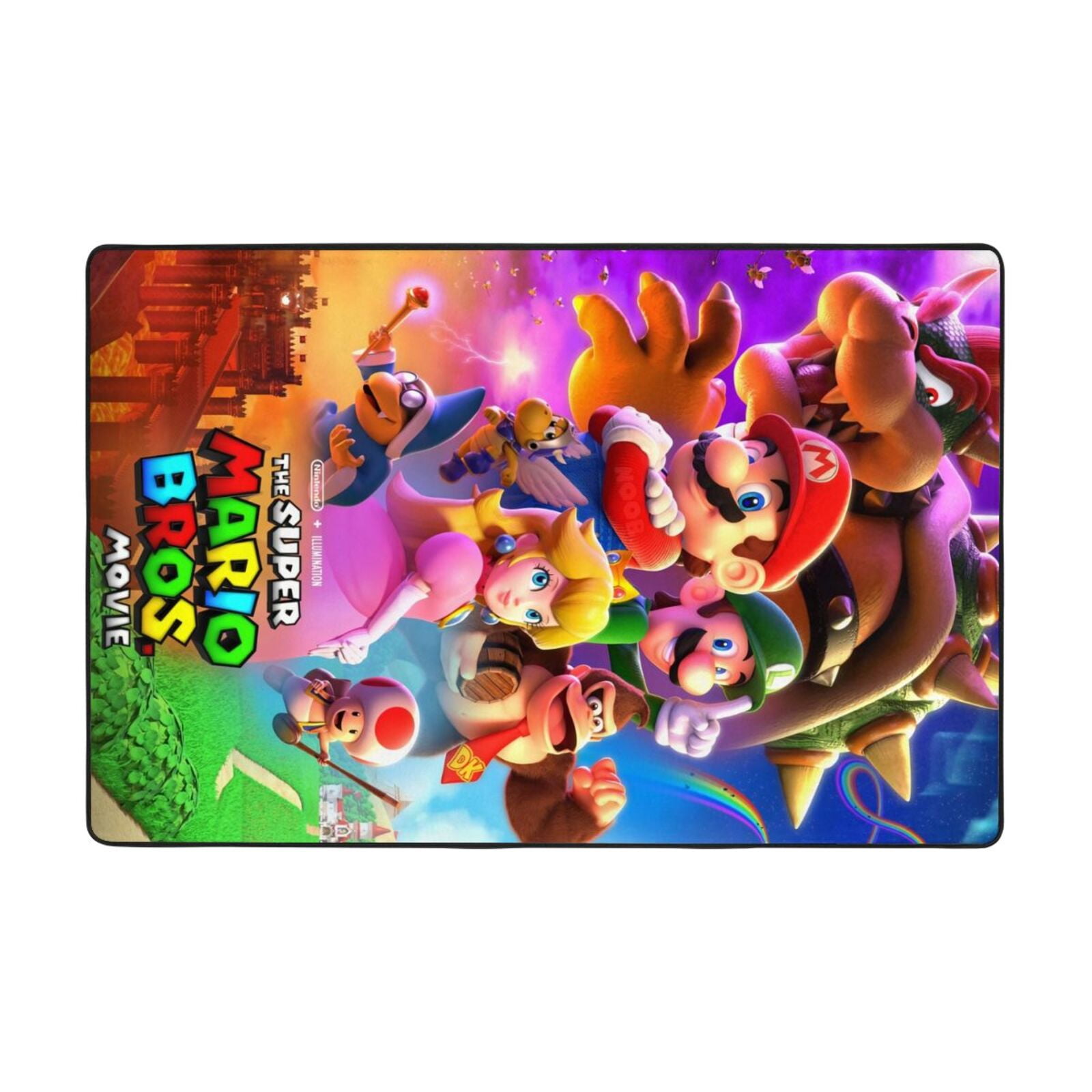 Super Mario Group Portrait Gamer Rug Room Non-Slip Gaming Rug Cool ...