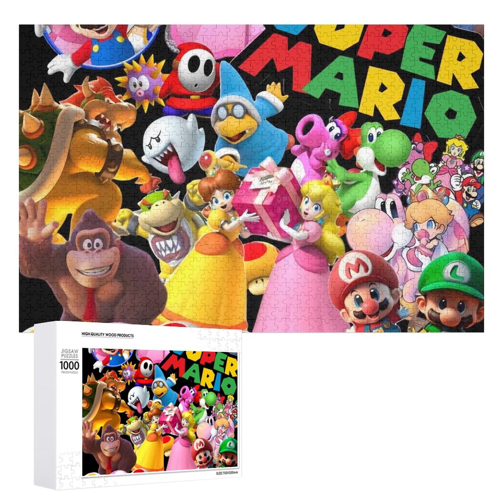 Super Mario Group Portrait Puzzles- 1000 Piece Jigsaw Puzzle for Adults ...