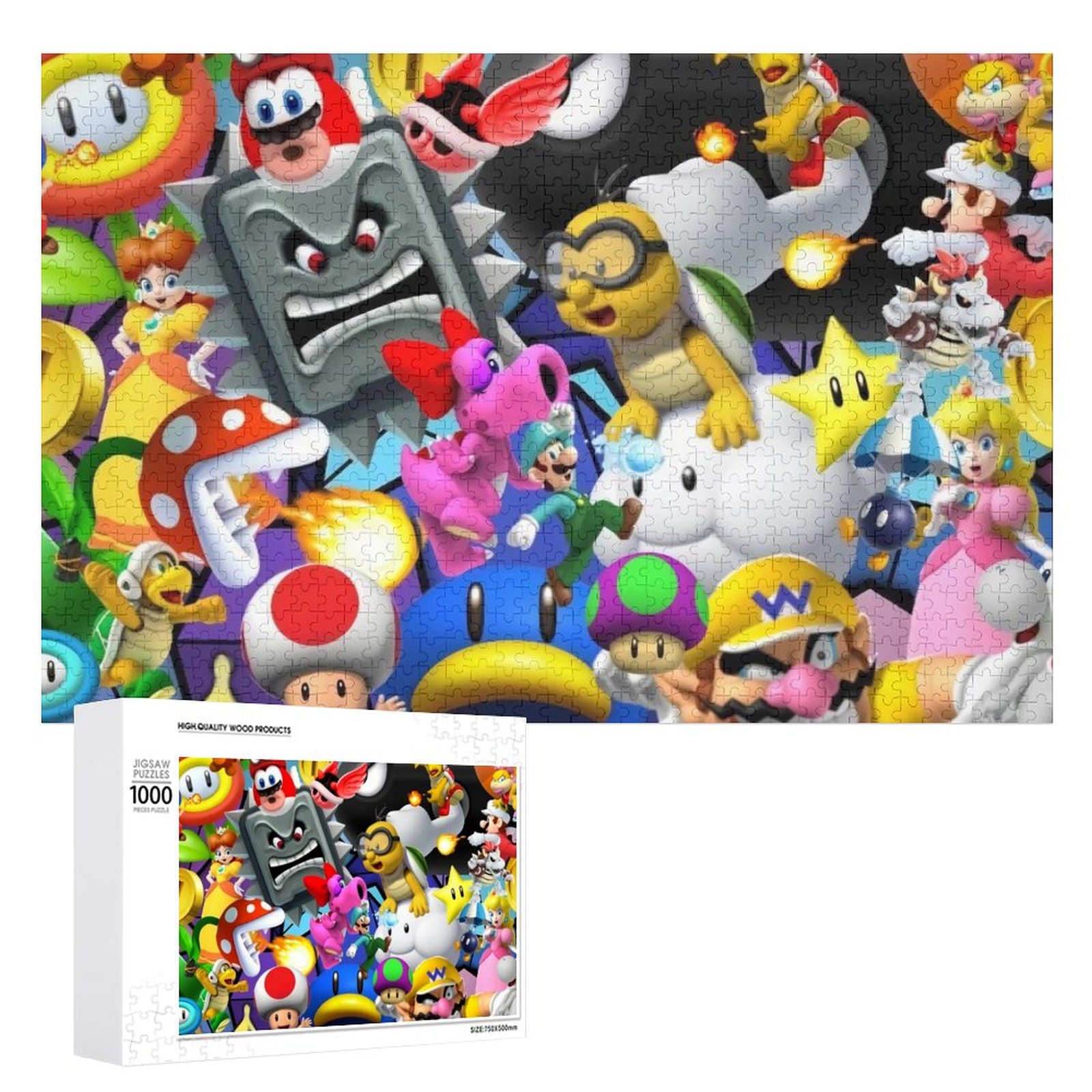 Super Mario Group Portrait Puzzles for Adults 1000 Pieces,Challenging ...