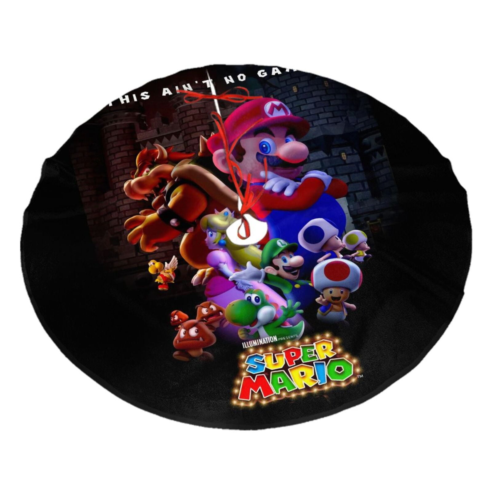 Super Mario Group Portrait Vintage Christmas Tree Skirt Large Merry ...