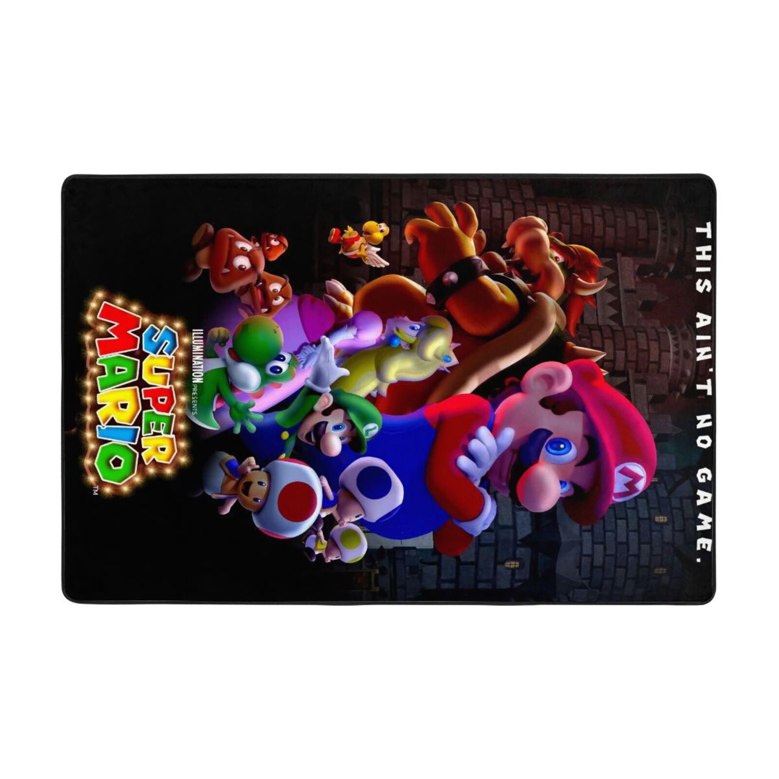 Super Mario Group Portrait Vintage Gamer Rug Room Non-Slip Gaming Rug ...