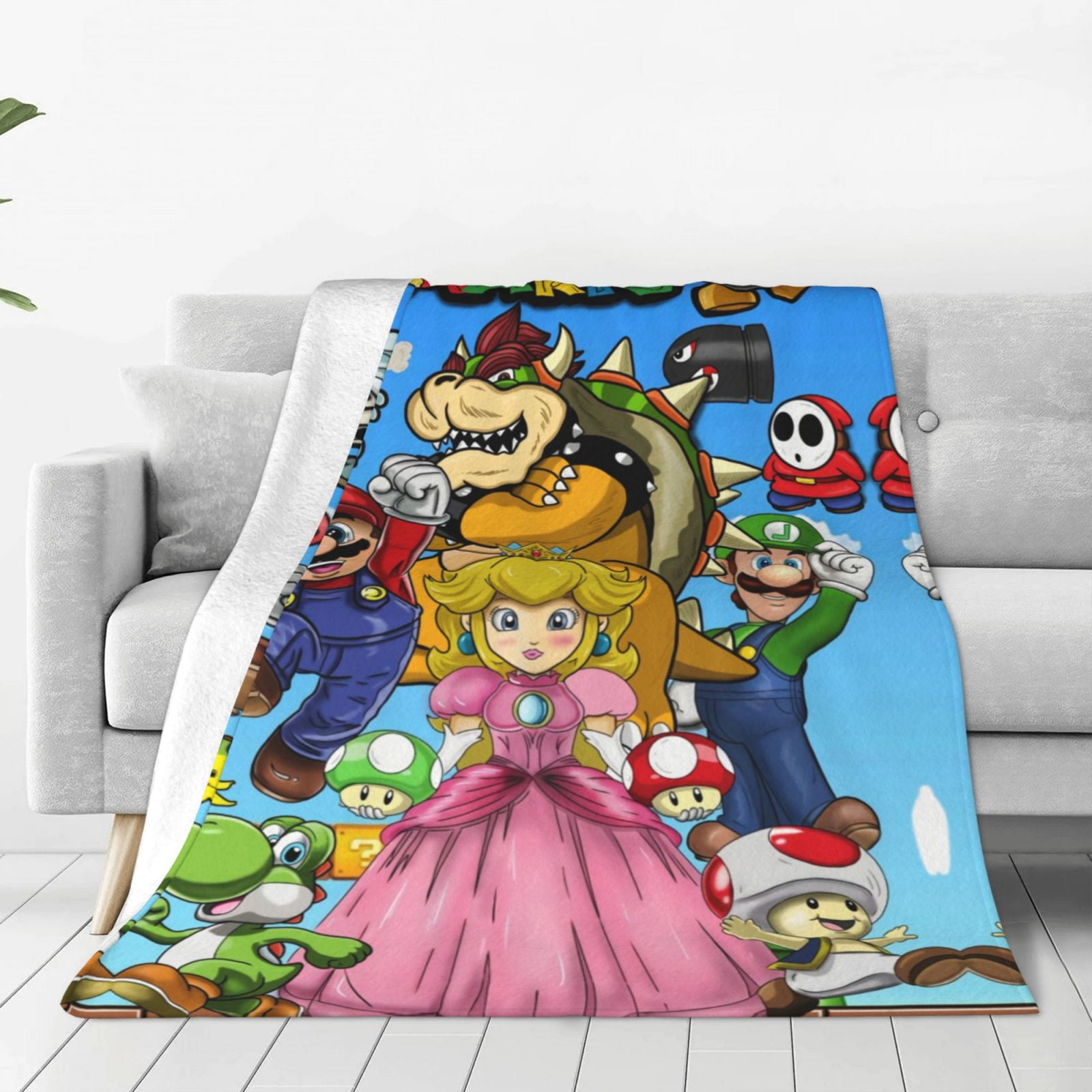 Super Mario Group Portrait365 Blanket Cartoon Blanket Home Cute ...