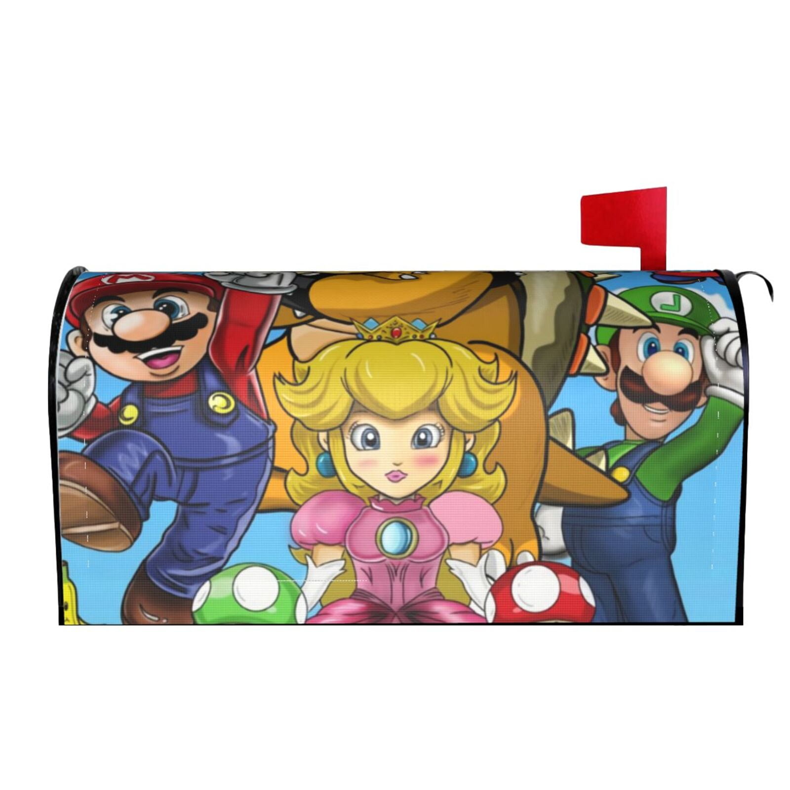 Super Mario Group Portrait365 Cartoon Character Mailbox Cover Magnetic ...