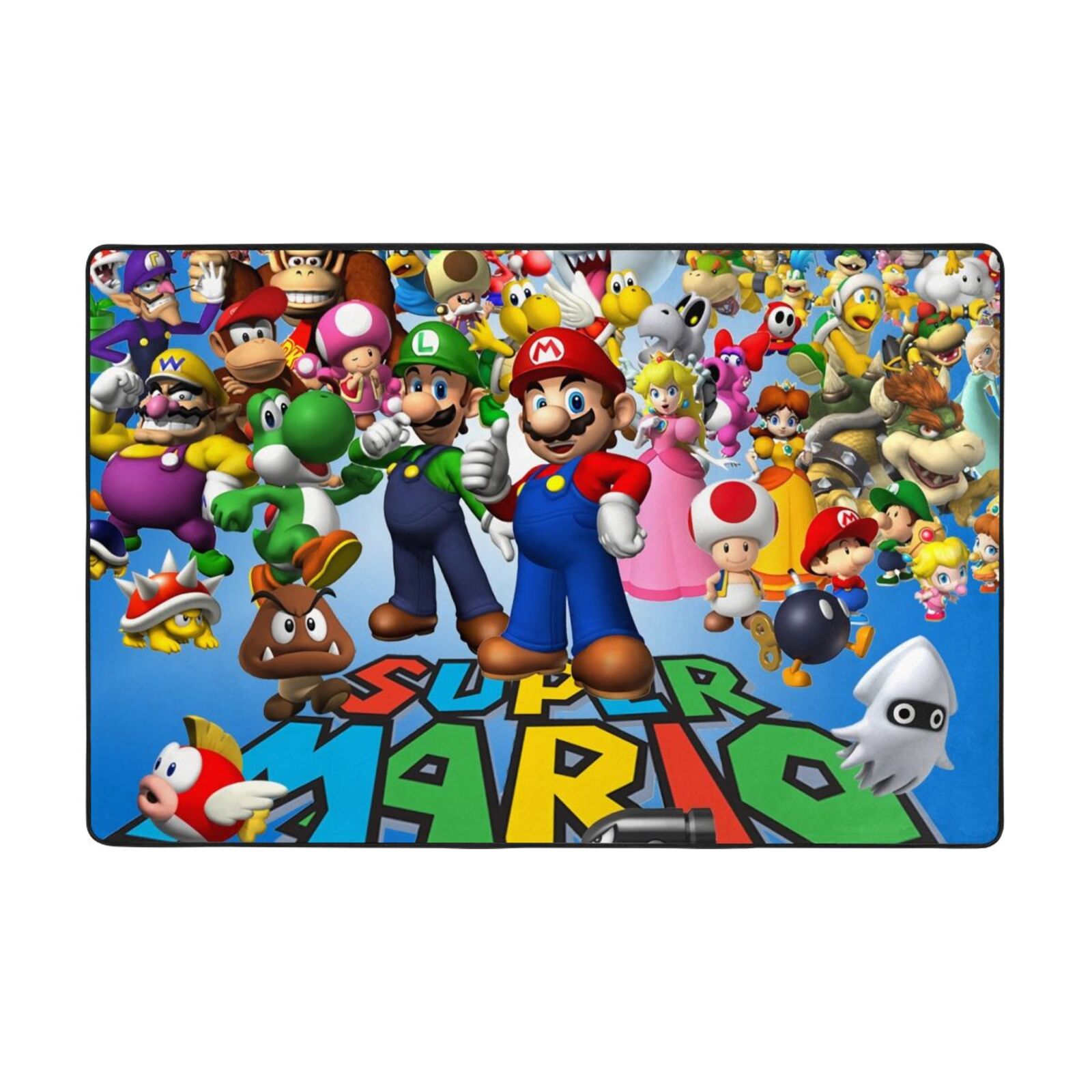 Super Mario Group Portrait5 Gamer Rug Room Non-Slip Gaming Rug Cool ...