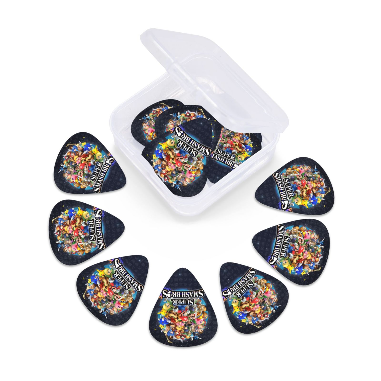 Super Mario Group Portrait60 12 Piece Guitar Picks Set With Holder For ...