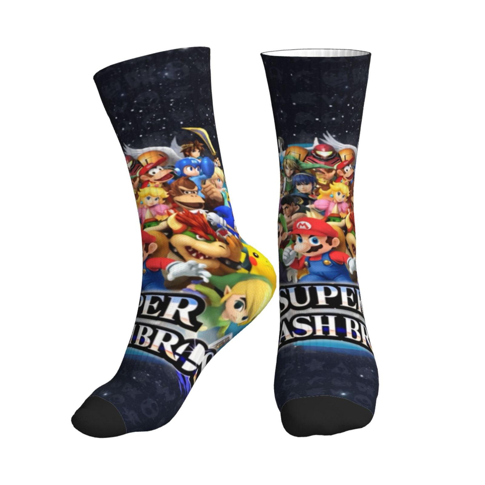Super Mario Group Portrait60 Crew Socks, Funky Silky Comfort Socks For ...