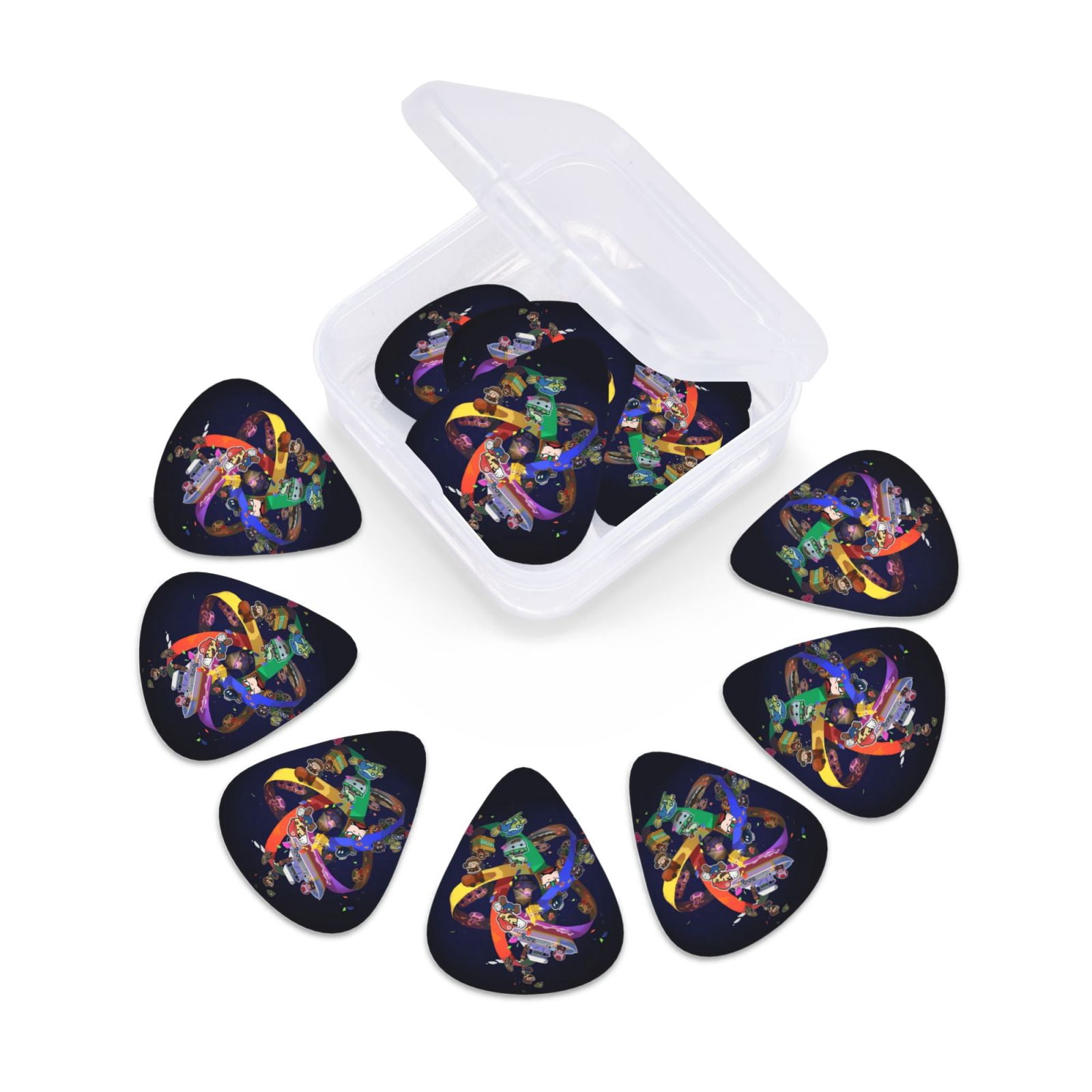 Super Mario Group511 12 Piece Guitar Picks Set With Holder For Acoustic ...