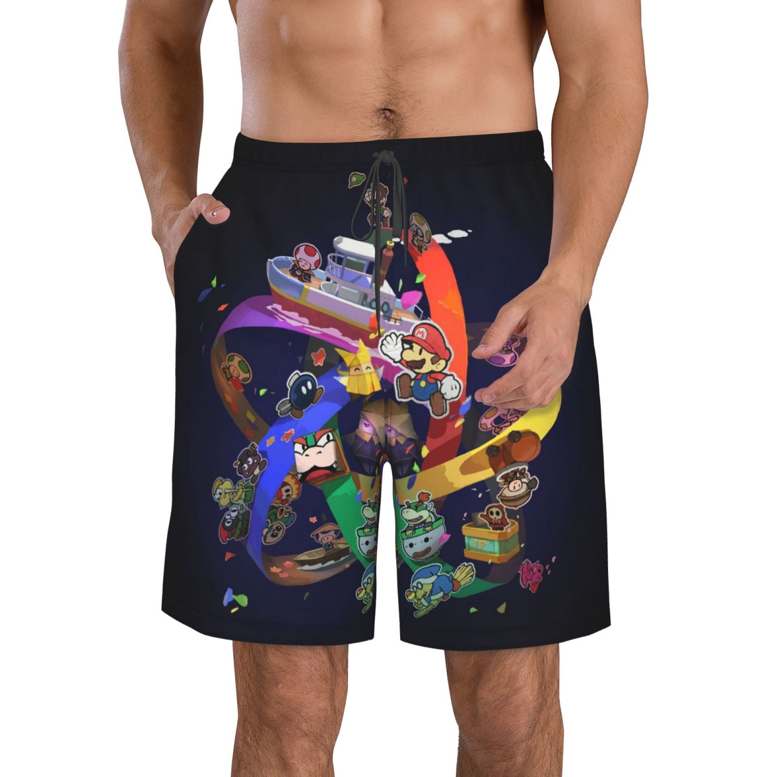 Super Mario Group511 Summer Beach Sign Mens Swim Trunks Quick Dry Board ...