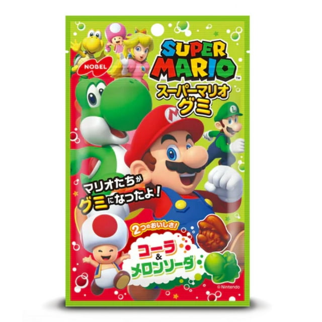 Super Mario Gummy - Cola & Melon Soda flavor 50g - Walmart.com