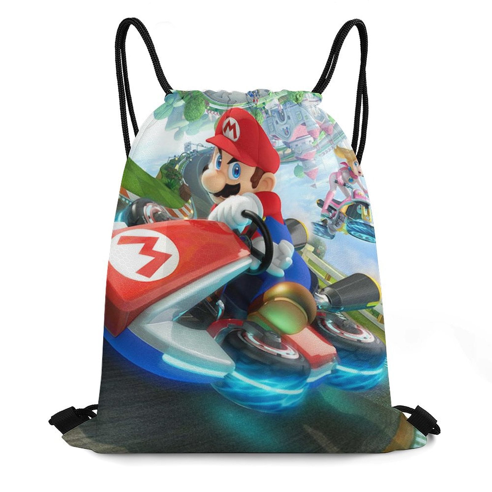 Super Mario Gym Bag Simple Casual Drawstring Backpack Outdoor Portable ...
