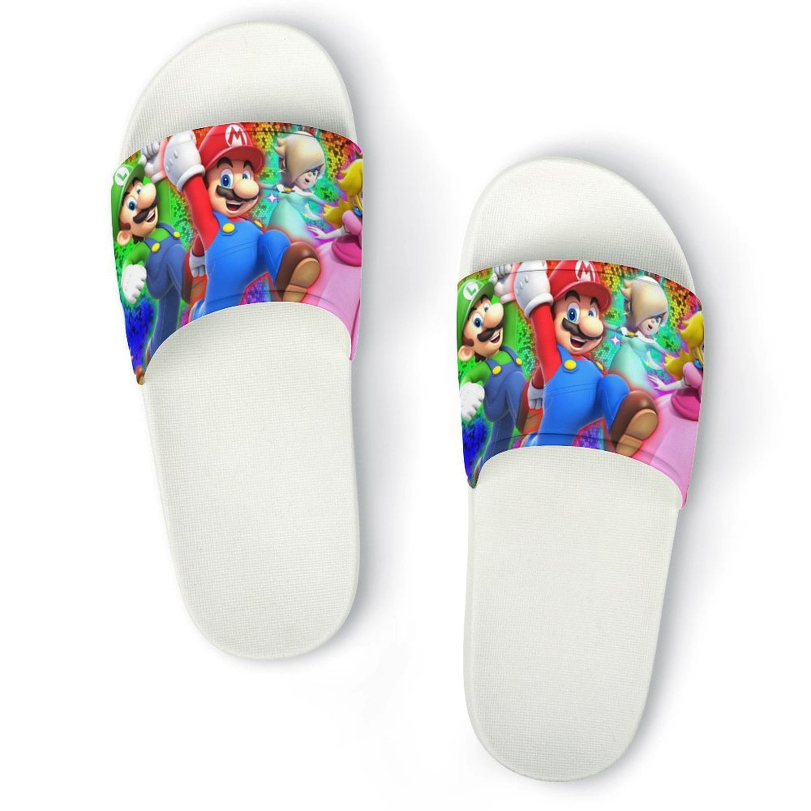 Super Mario Home Slippers Non Slip Bathroom Open Toe Shoes Lightweight ...