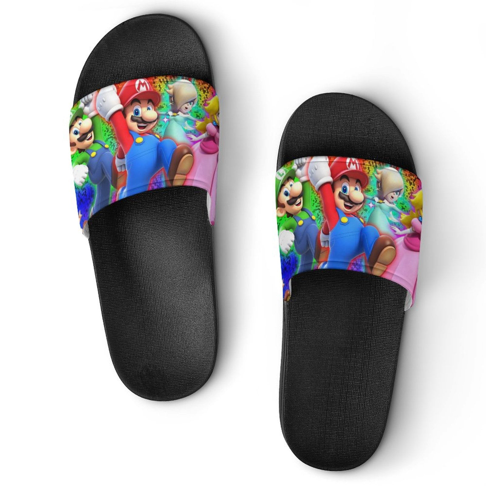 Super Mario Home Slippers Non Slip Bathroom Open Toe Shoes Lightweight ...