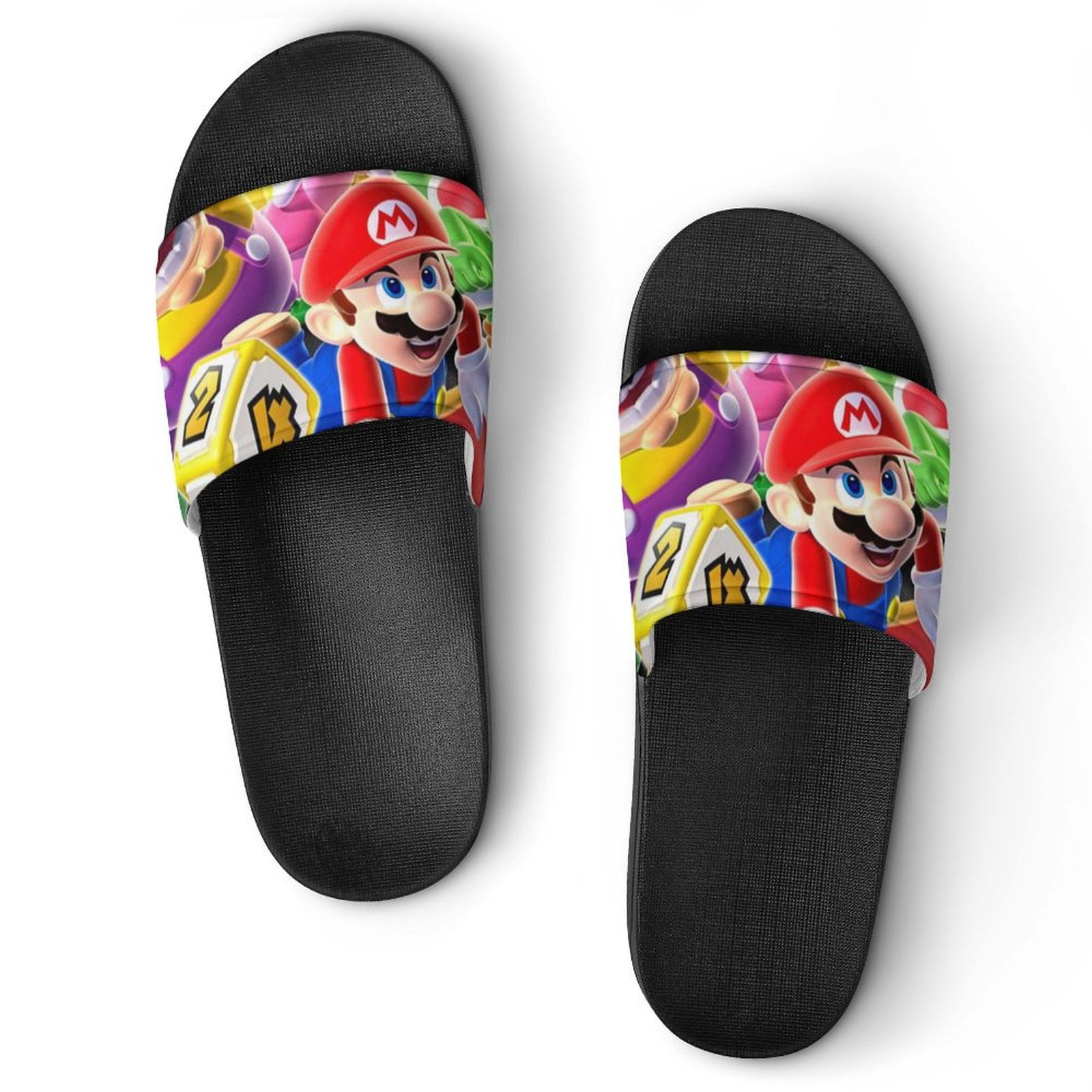 Super Mario Home Slippers Non Slip Bathroom Open Toe Shoes Lightweight ...