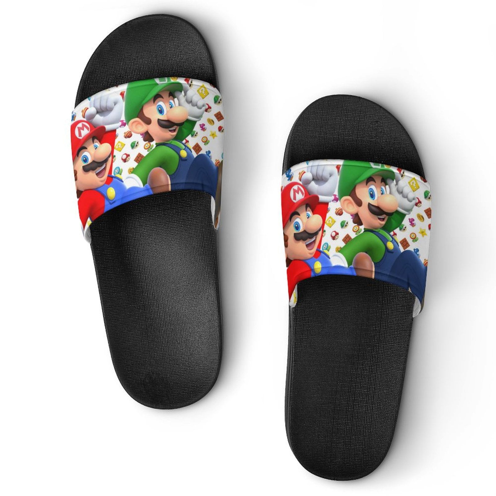 Super Mario Home Slippers Non Slip Bathroom Open Toe Shoes Lightweight ...