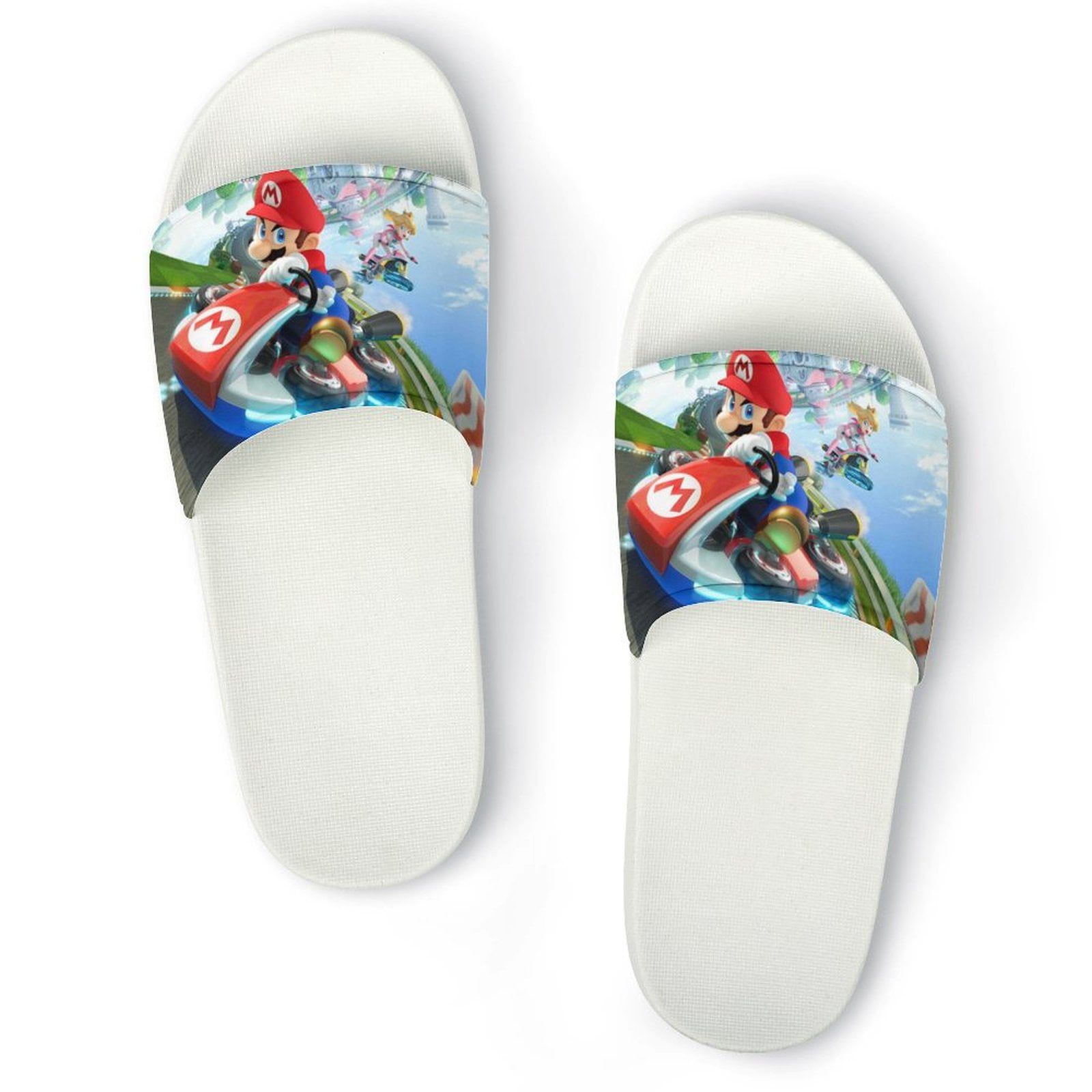 Super Mario Home Slippers Non Slip Bathroom Open Toe Shoes Lightweight ...