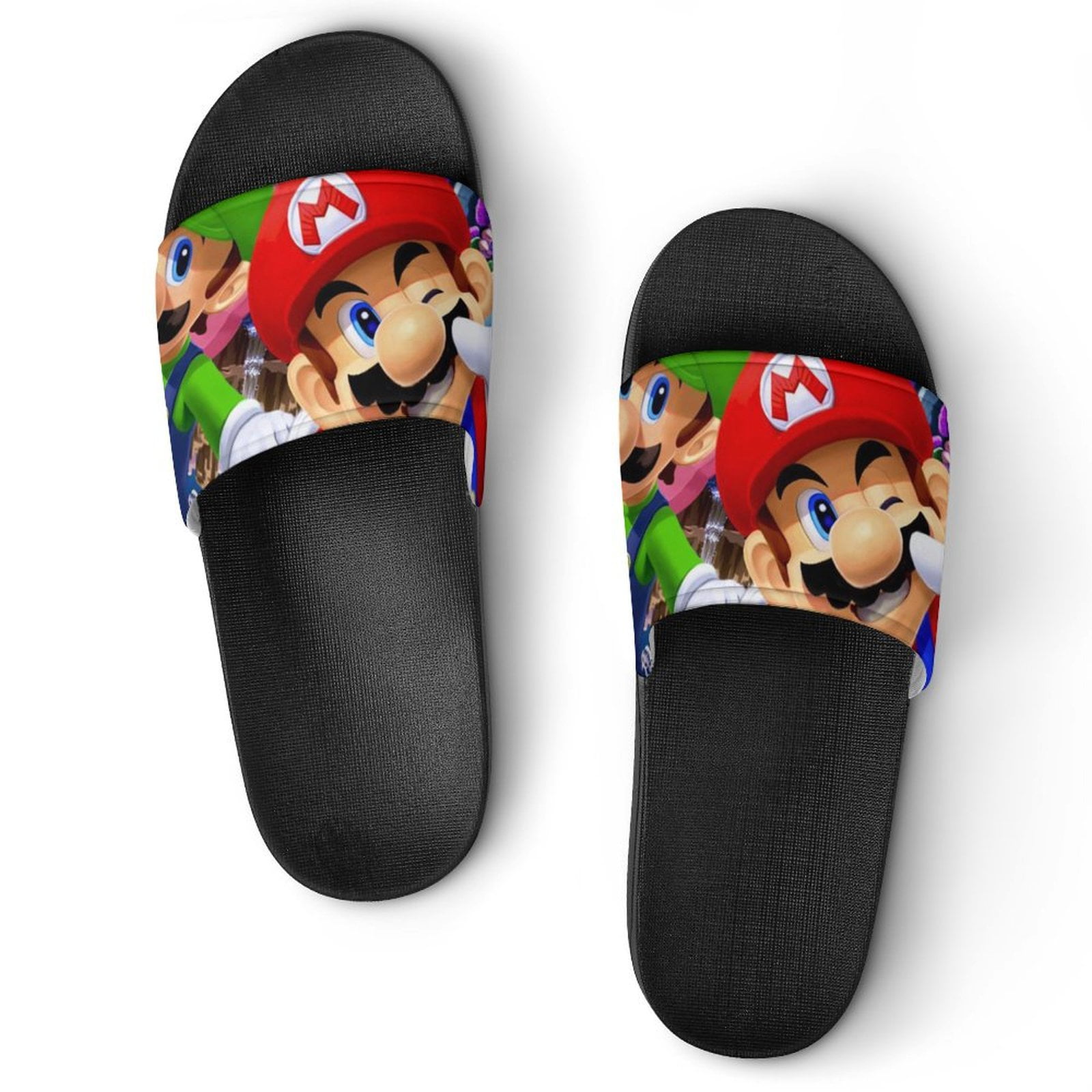 Super Mario Home Slippers Non Slip Bathroom Open Toe Shoes Lightweight ...