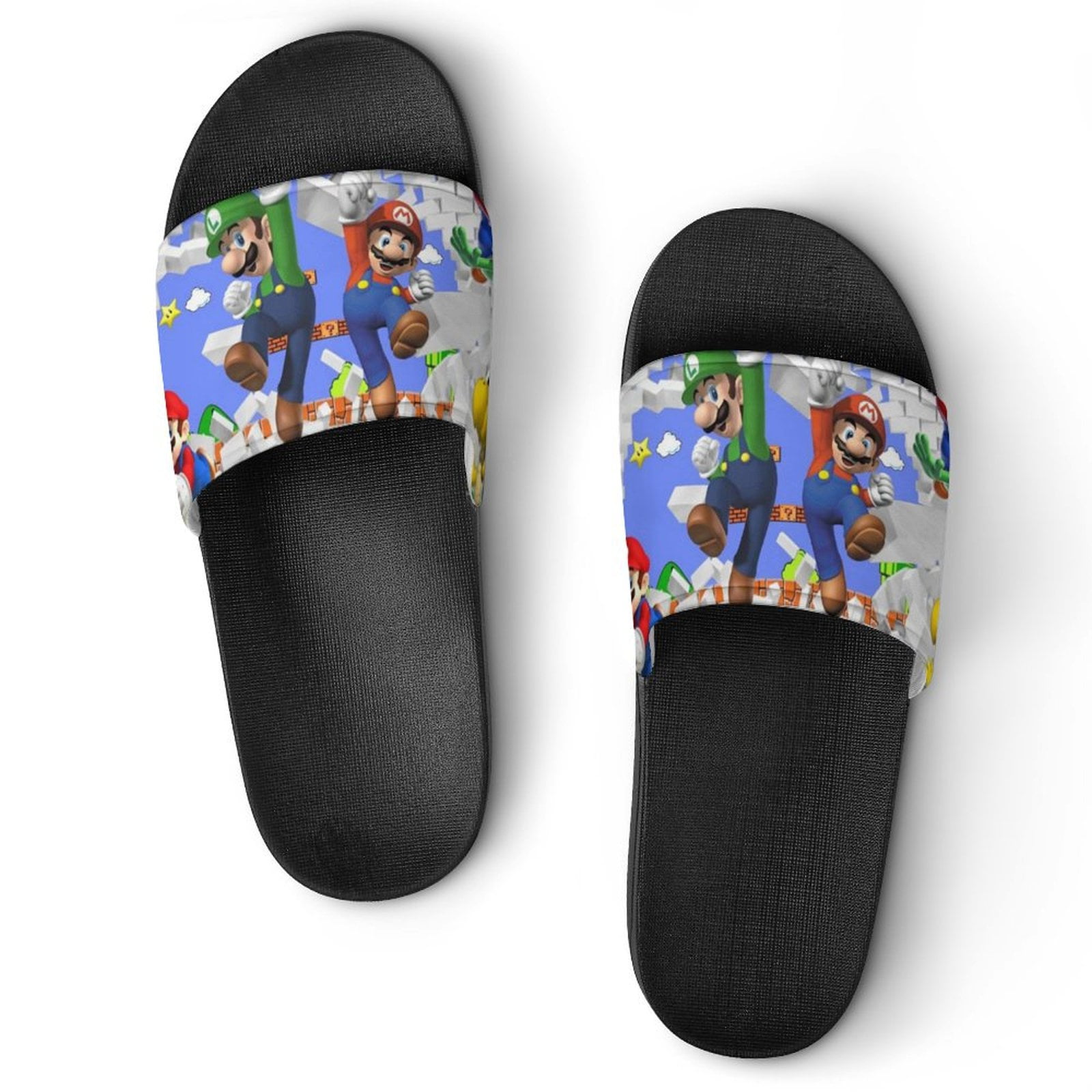 Super Mario Home Slippers Non Slip Bathroom Open Toe Shoes Lightweight ...