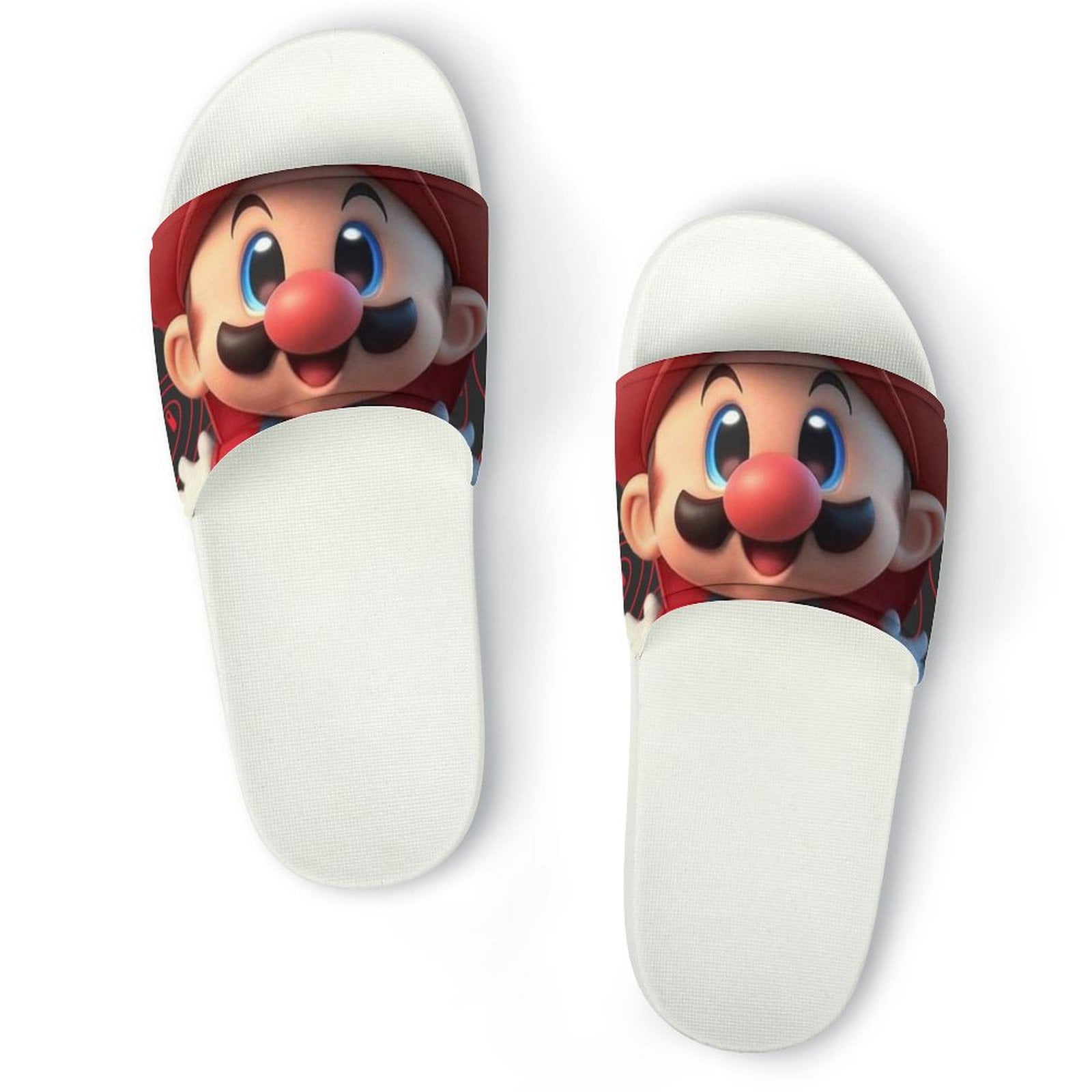 Super Mario Home Slippers Non Slip Bathroom Open Toe Shoes Lightweight ...