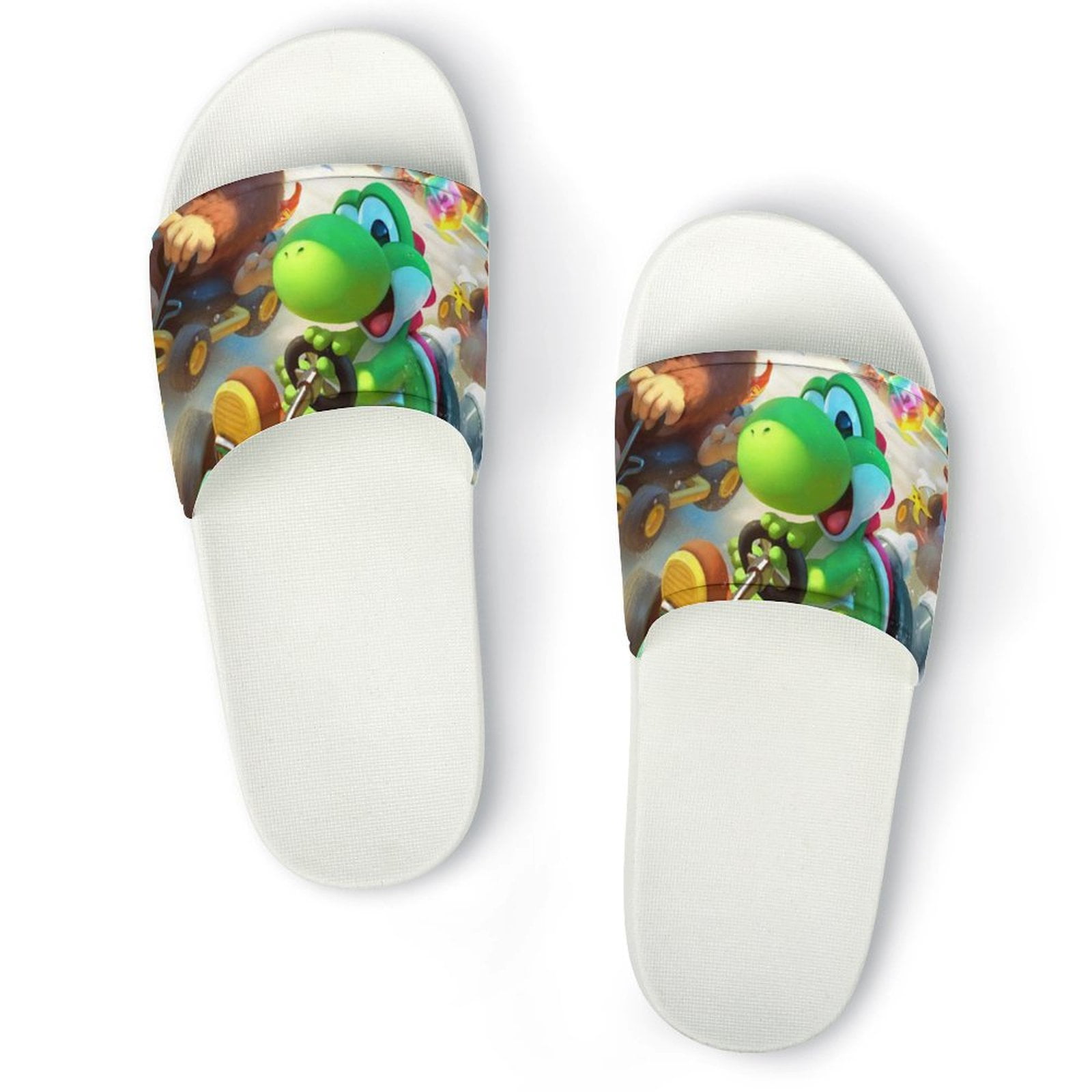 Super Mario Home Slippers Non Slip Bathroom Open Toe Shoes Lightweight ...
