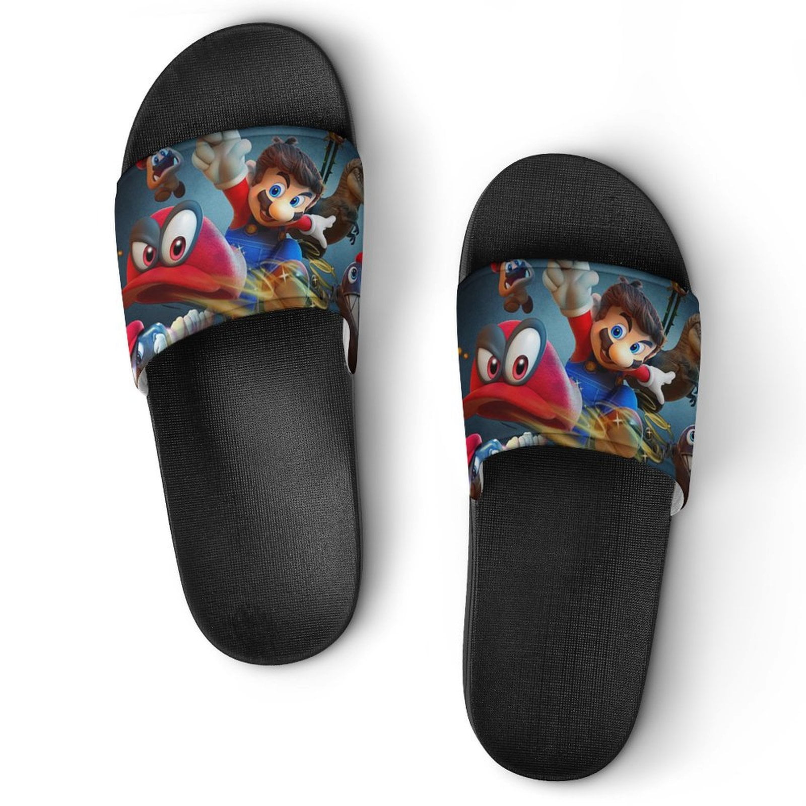 Super Mario Home Slippers Non Slip Bathroom Open Toe Shoes Lightweight ...