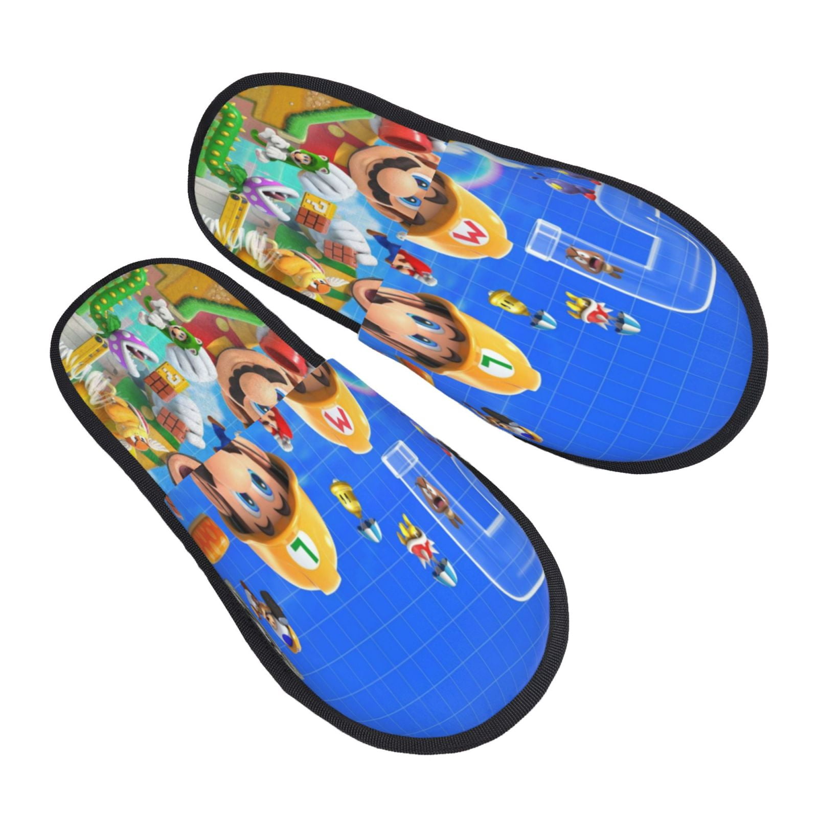 Super Mario House Slippers For Women Men Indoor Outdoor-Cute Cotton ...