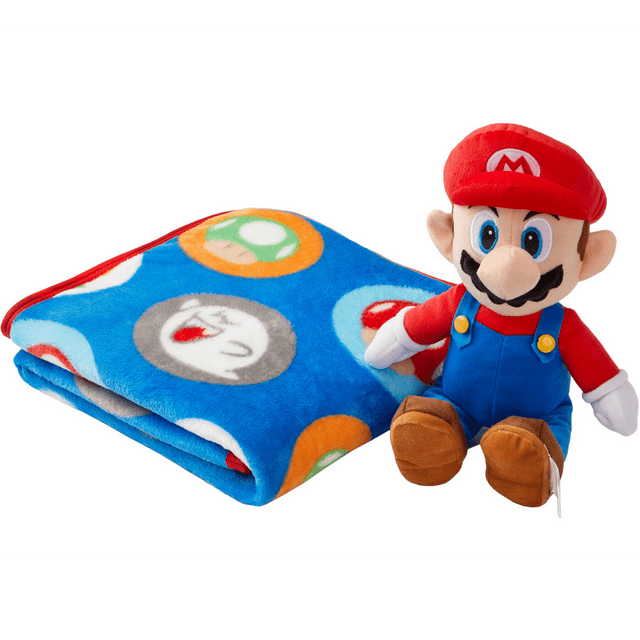Super Mario Hugger Pillow and Throw, 2-Piece Giftable Set - Walmart.com