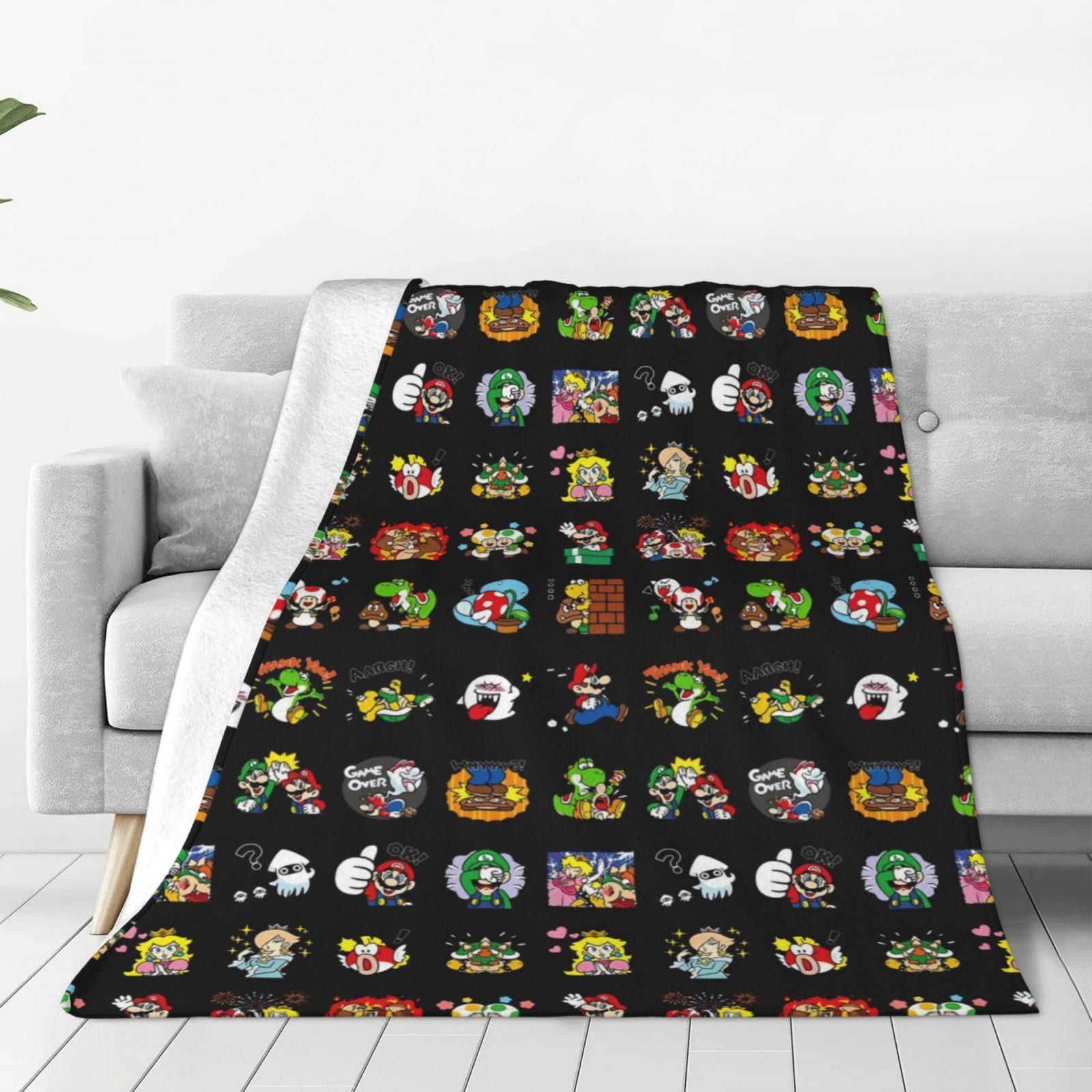 Super Mario Illustrations Blanket Cartoon Blanket Home Cute Blankets ...