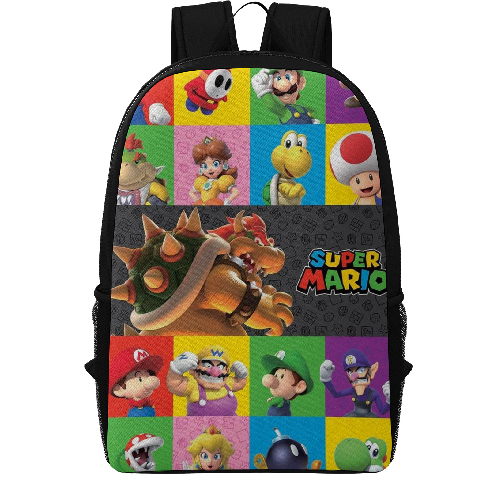 Super Mario Inspired Backpack: 1-Up Mushroom & Star Power Design ...