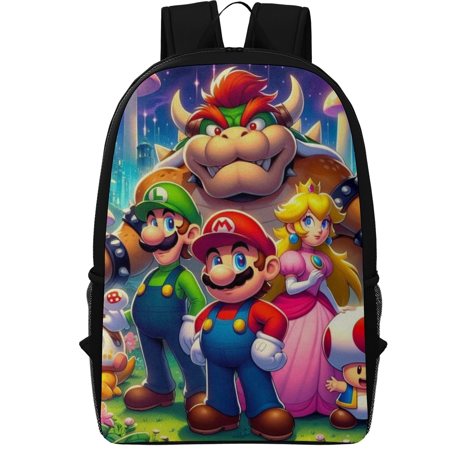 Super Mario Inspired Backpack: 1-Up Mushroom & Star Power Design ...