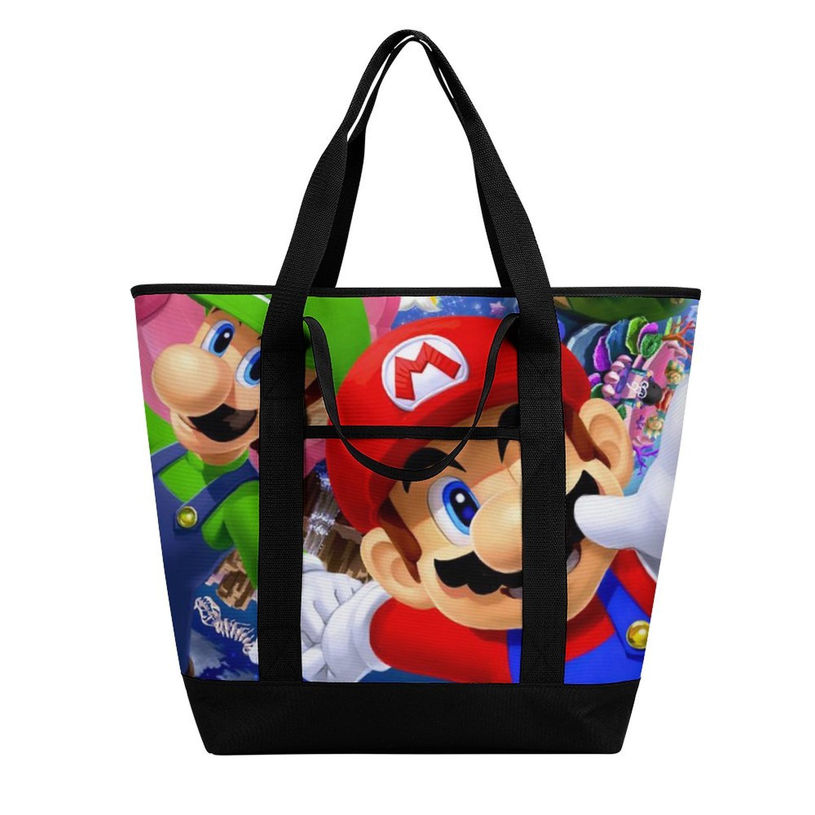Super Mario Insulated Shopping Bag Foldable Thermal Tote Bag Multi ...