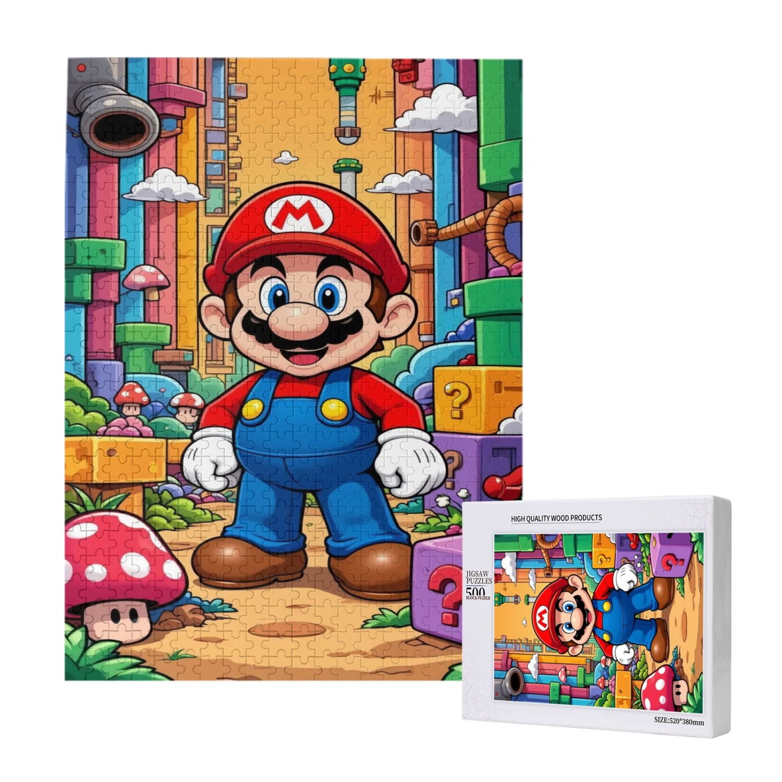 Super Mario Jigsaw Puzzles, 300 Pieces Colorful Educational Puzzle Toys ...