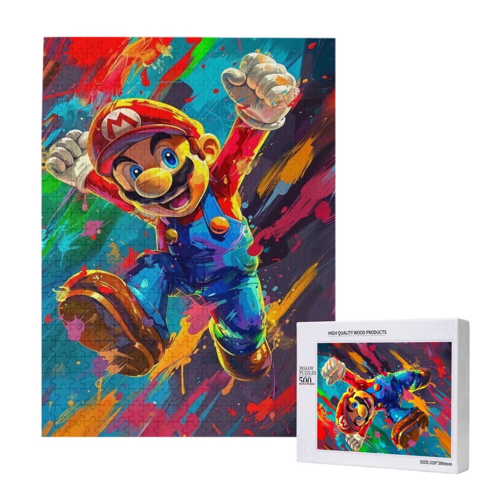 Super Mario Jigsaw Puzzles, 300 Pieces Colorful Educational Puzzle Toys ...