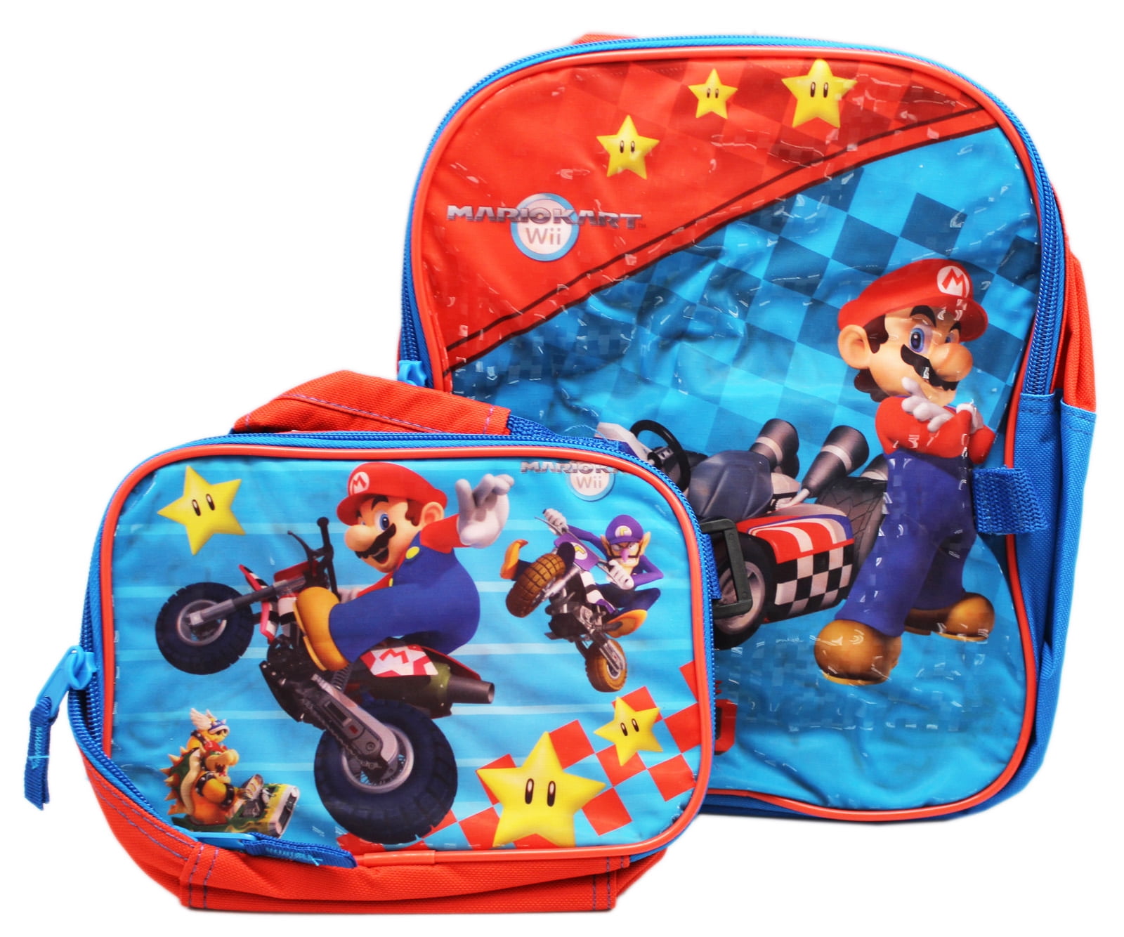 Super Mario Kart Wii Backpack Set, Red & Blue, 2 Count - Walmart.com