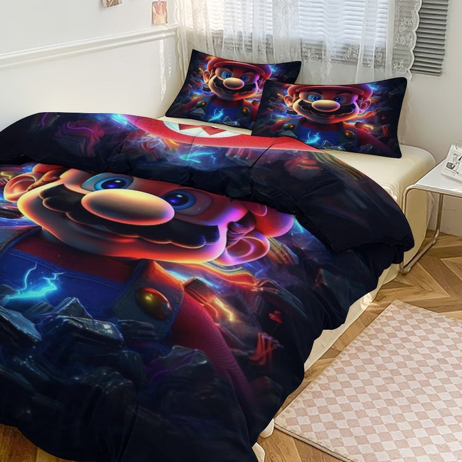 Super Mario Kids Bedding Set 3 Piece Set Cartoon Double-sided Printing ...