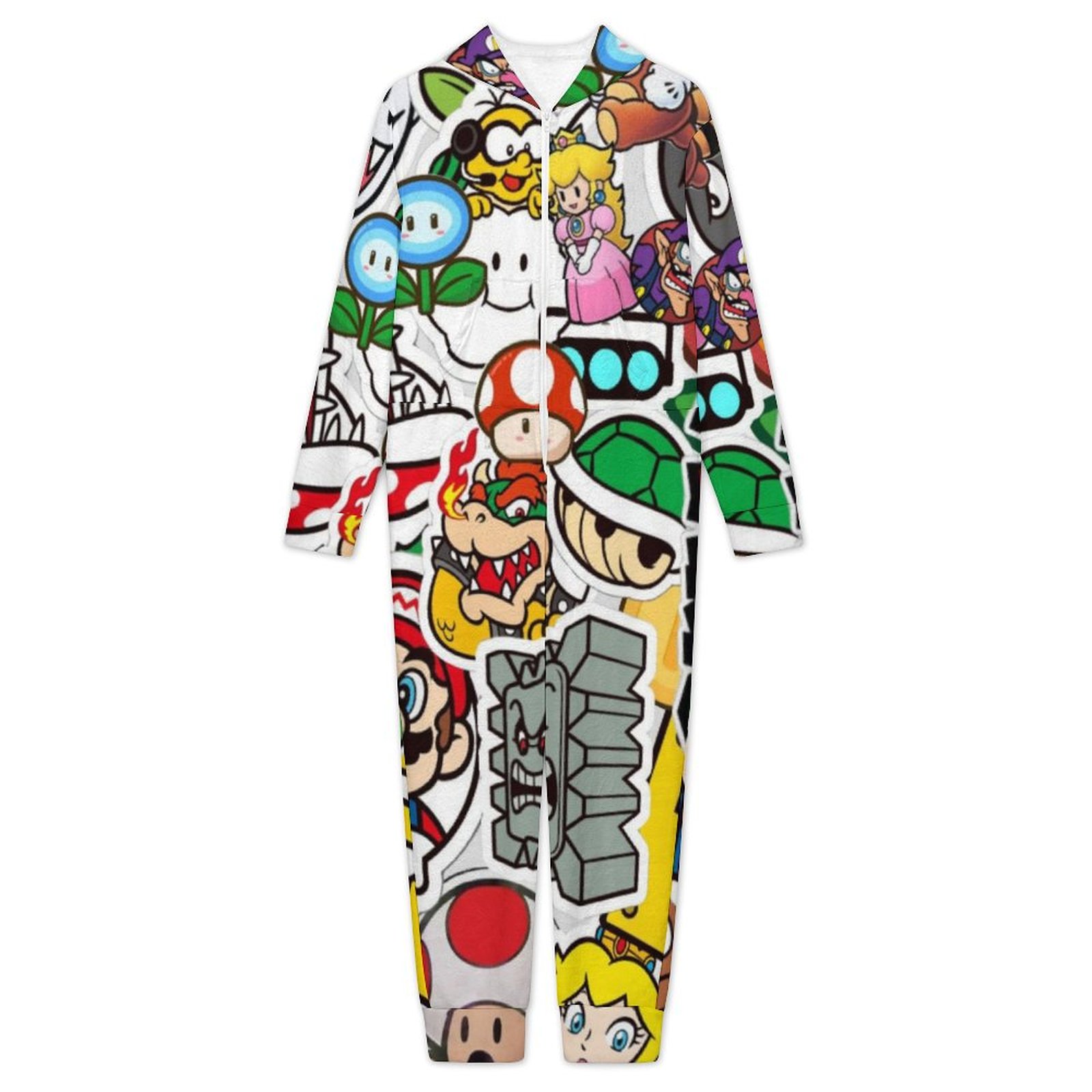 Super Mario Kids Cartoon One-piece Pajamas Winter Warm Home Pajamas - Walmart.com