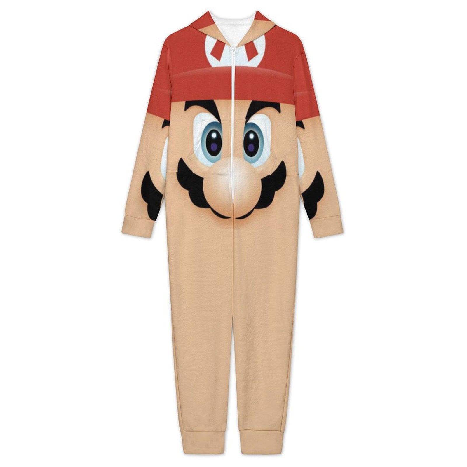 Super Mario Kids Cartoon One-piece Pajamas Winter Warm Home Pajamas ...