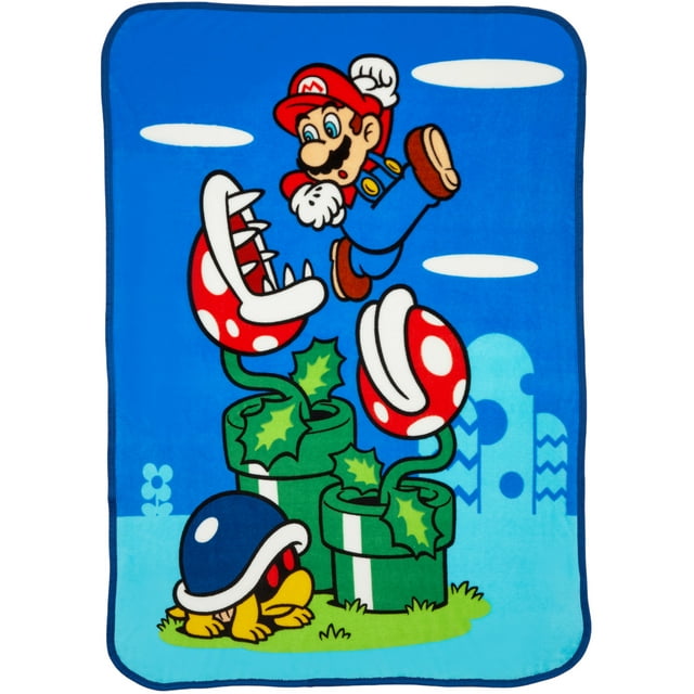 Super Mario Kids Fleece Throw Blanket 46x60, Nintendo - Walmart.com