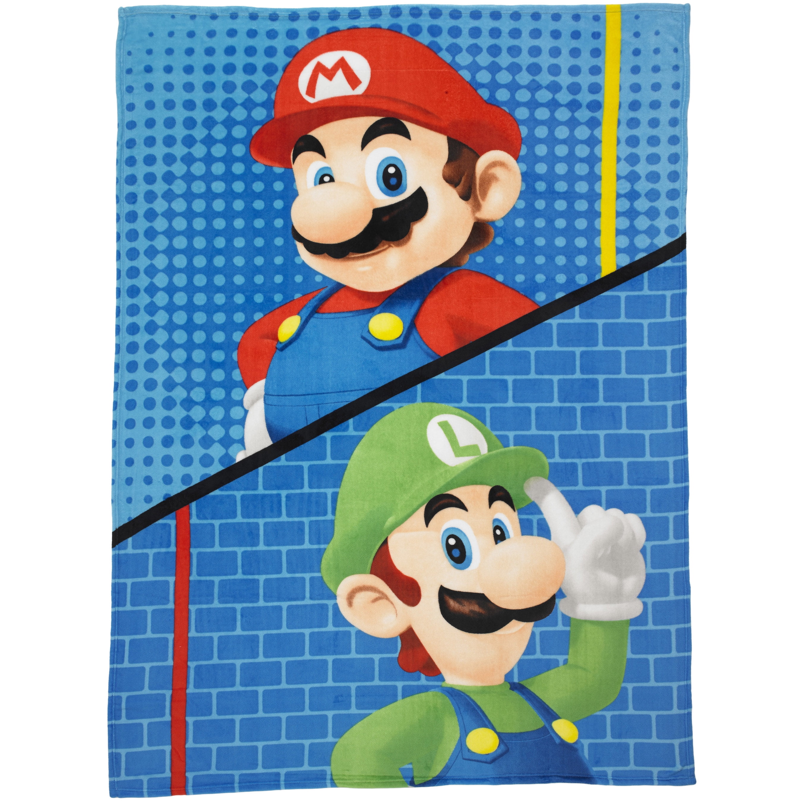 Super Mario Kids Plush Blanket, Twin/Full Size 62x90, Nintendo ...