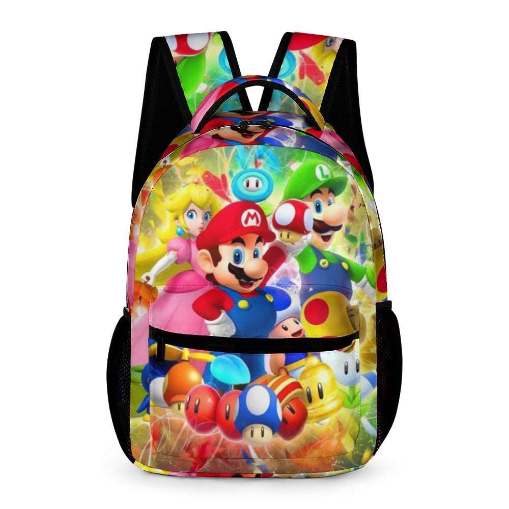 Super Mario Casual Shoulder Bag Lightweight Prints Book Bag Rucksack ...