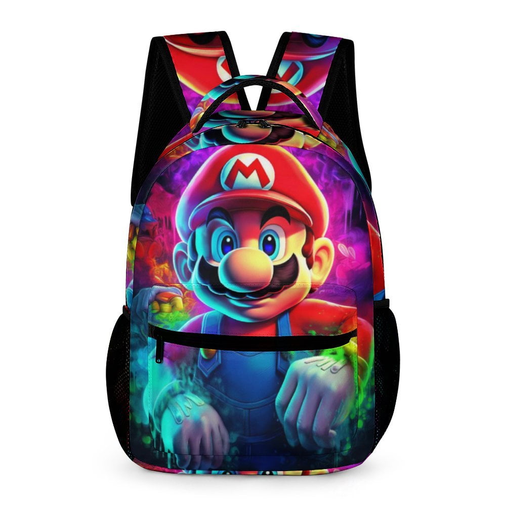 Super Mario Casual Shoulder Bag Lightweight Prints Book Bag Rucksack ...