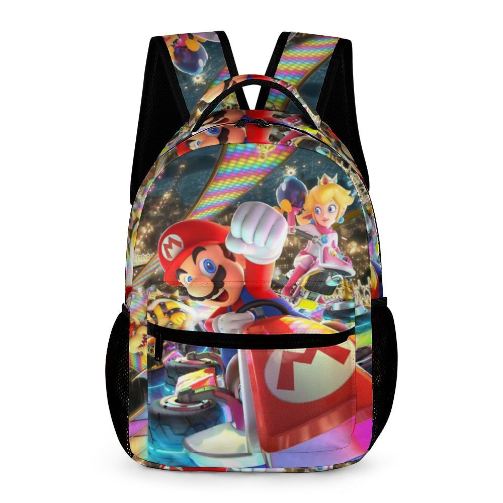 Super Mario Casual Shoulder Bag Lightweight Prints Book Bag Rucksack ...