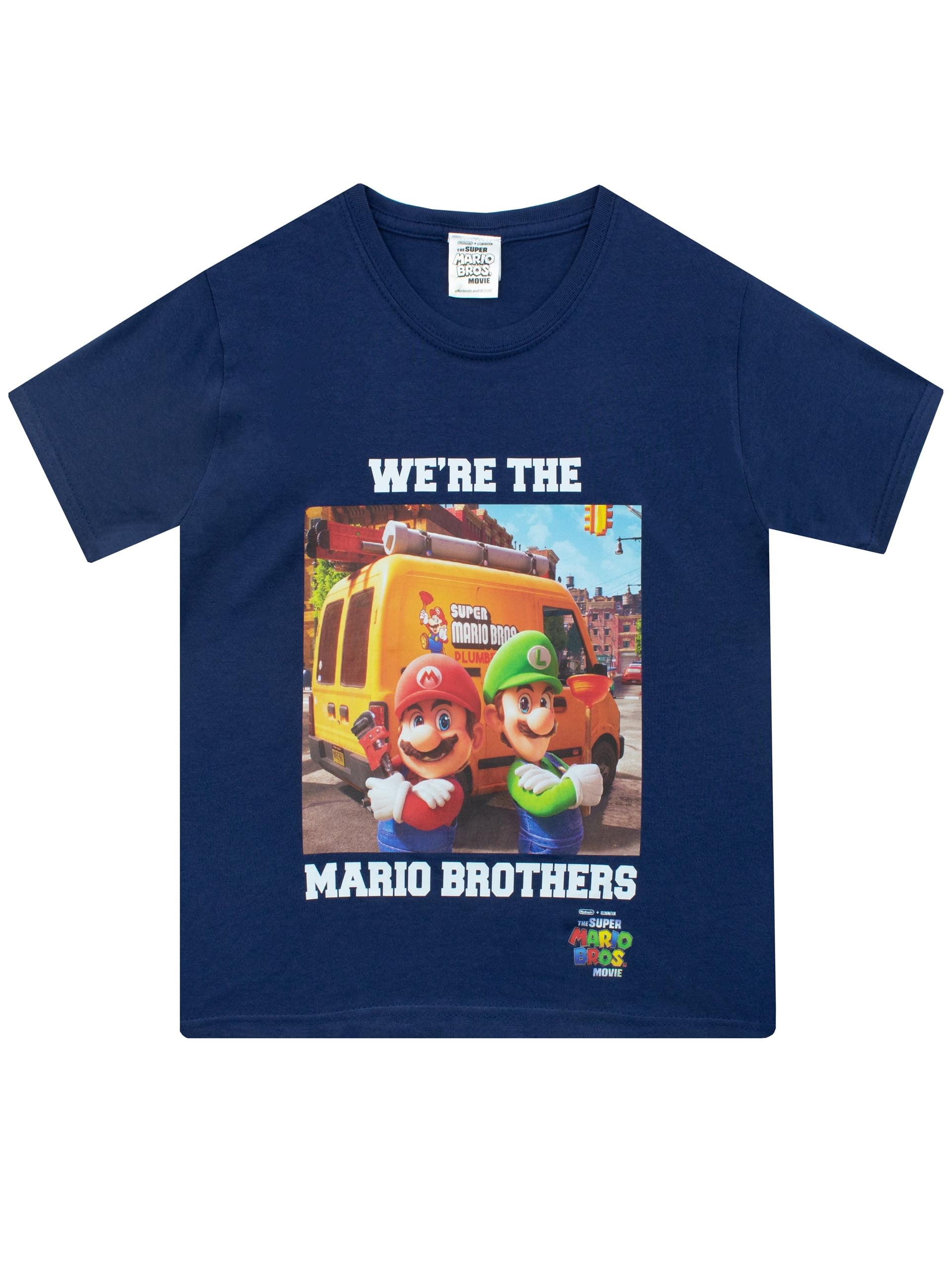 Super Mario Kids T-Shirt Blue Sizes 4-14 - Walmart.com