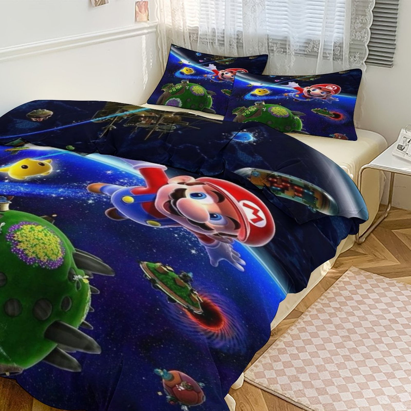 Super Mario Kids Bedding Set 3 Piece Set Cartoon Double-sided Printing ...