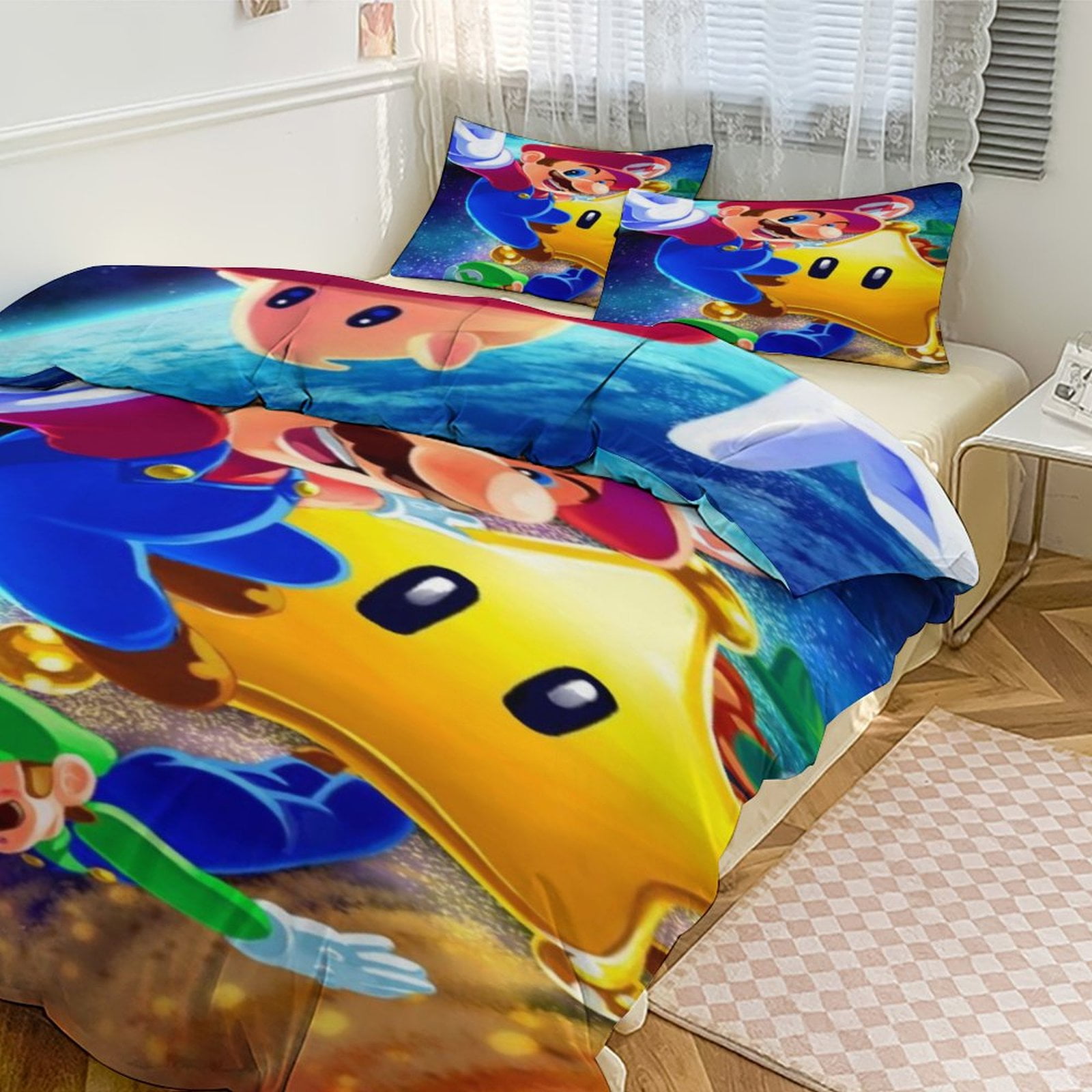 Super Mario Kids Twin Bed in a Bag, Comforter and Sheets,Cartoon ...