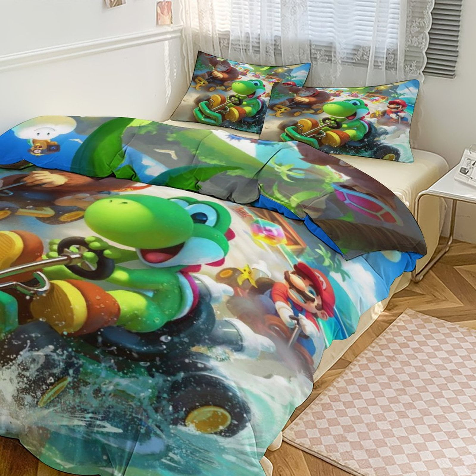 Super Mario Kids Bedding Set 3 Piece Set Cartoon Double-sided Printing ...