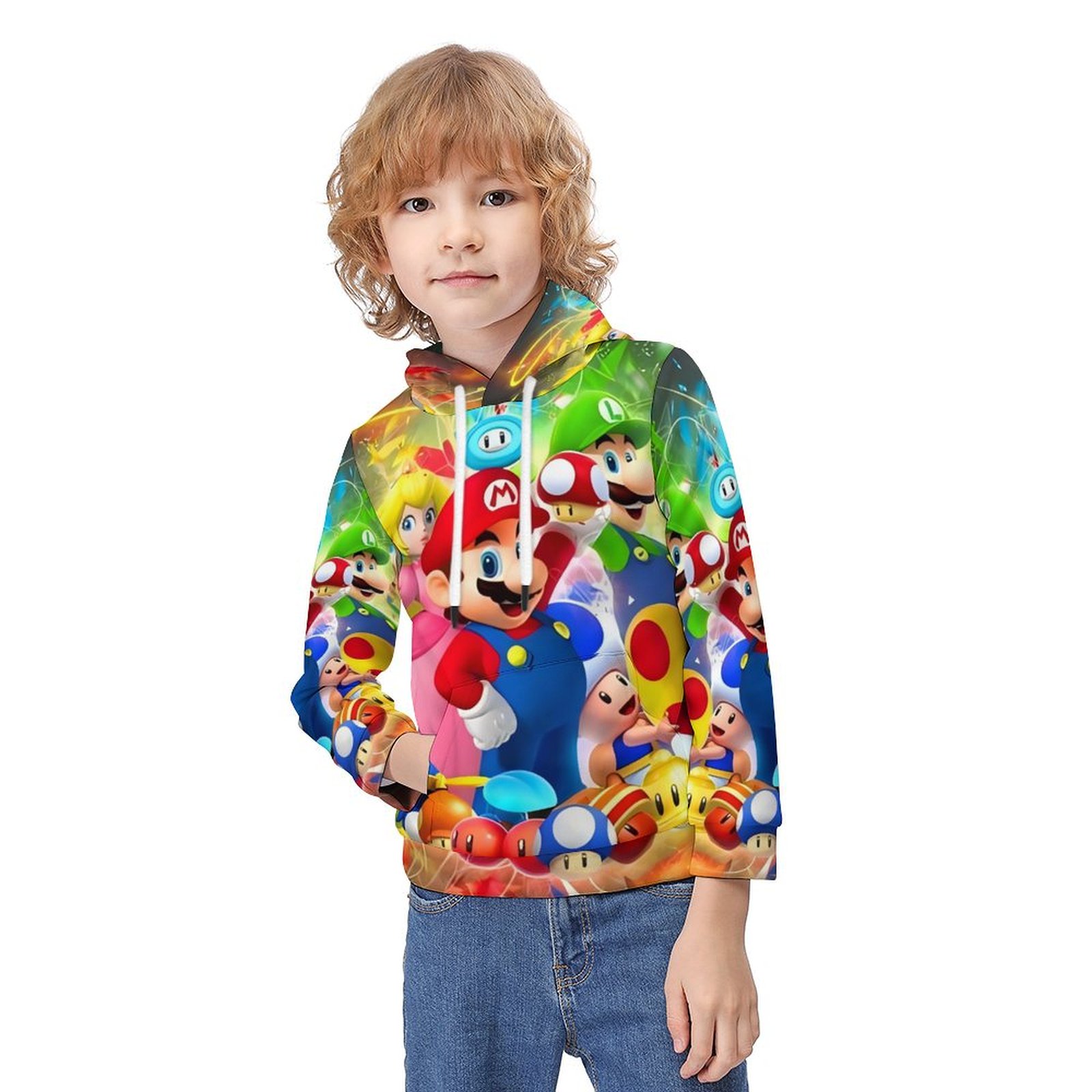 Super Mario Kids hoodie boys and girls cartoon game sweatshirt autumn ...